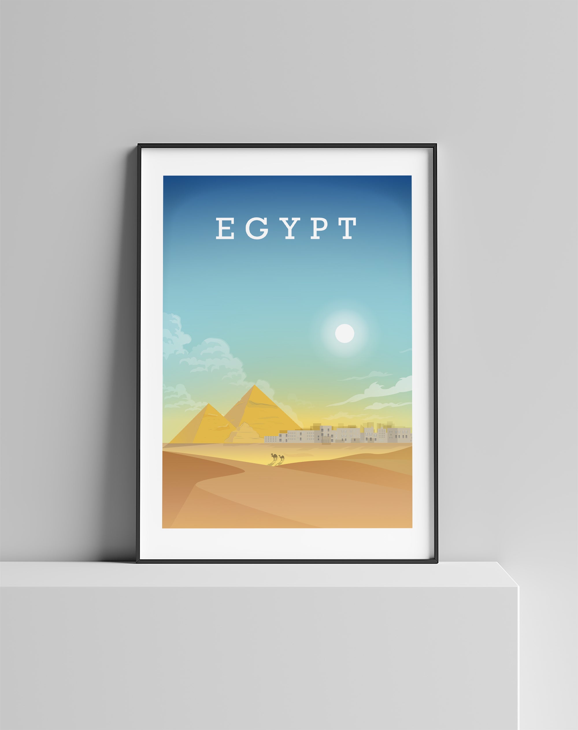 The Pyramids, Egypt Print, Egypt Poster – Hill View Prints