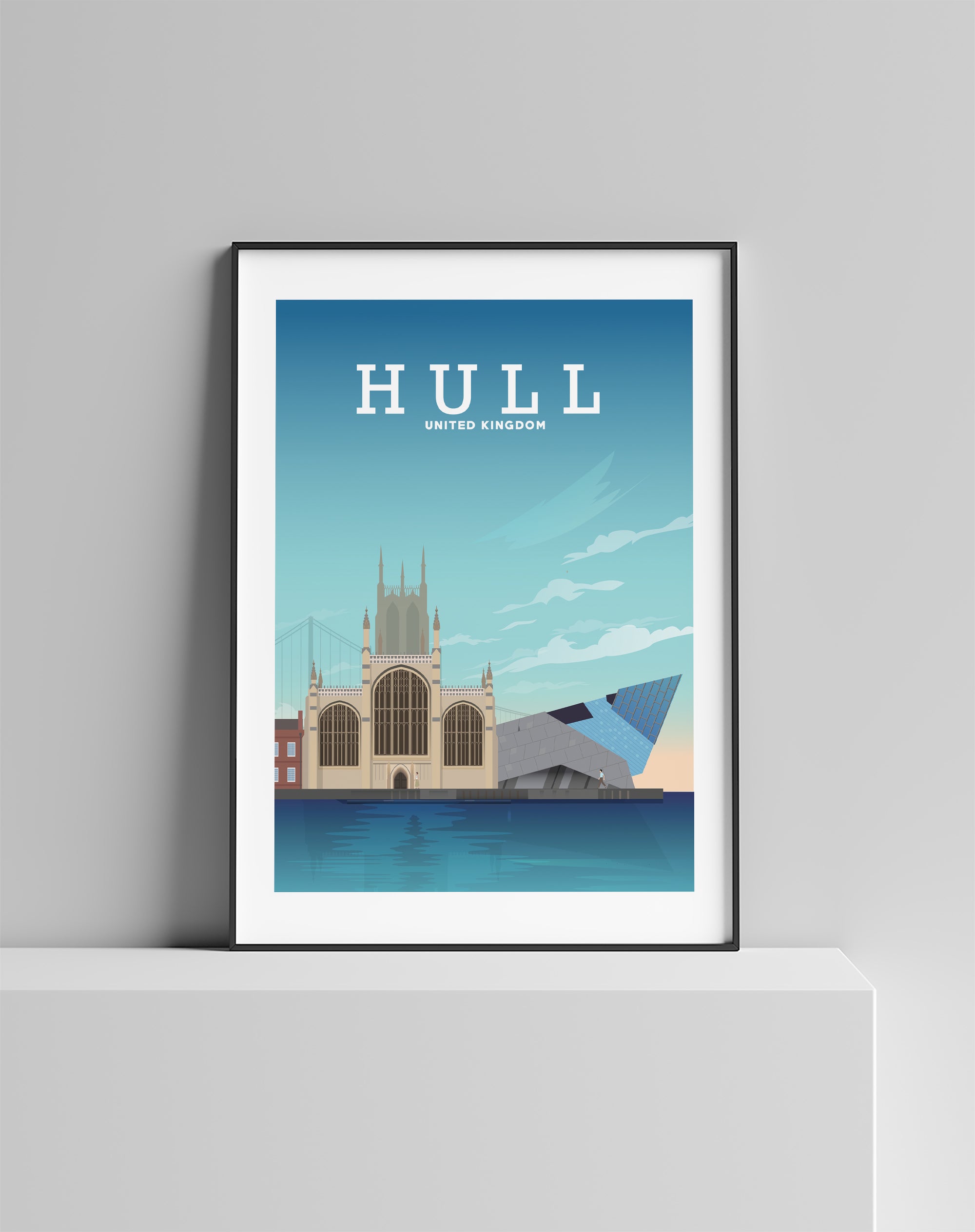 Hull Print, Hull City Poster, Humber Bridge – Hill View Prints