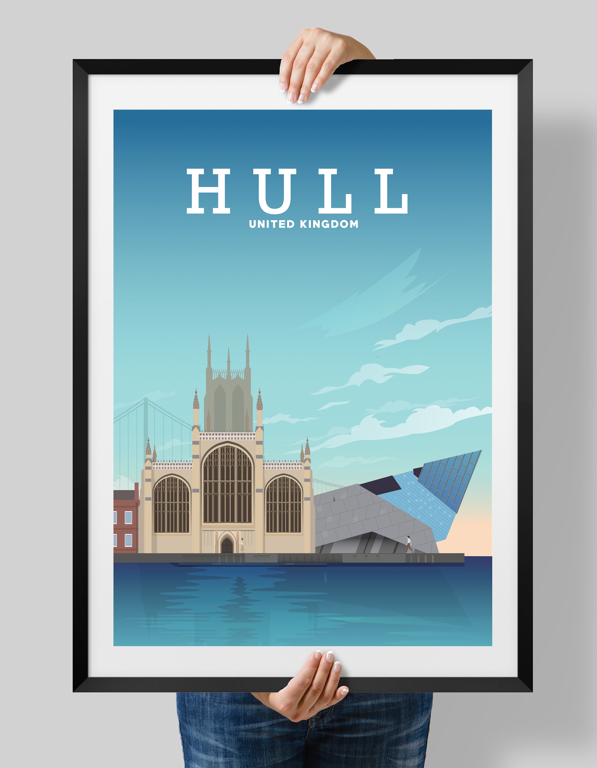 Hull Print, Hull City Poster, Humber Bridge – Hill View Prints
