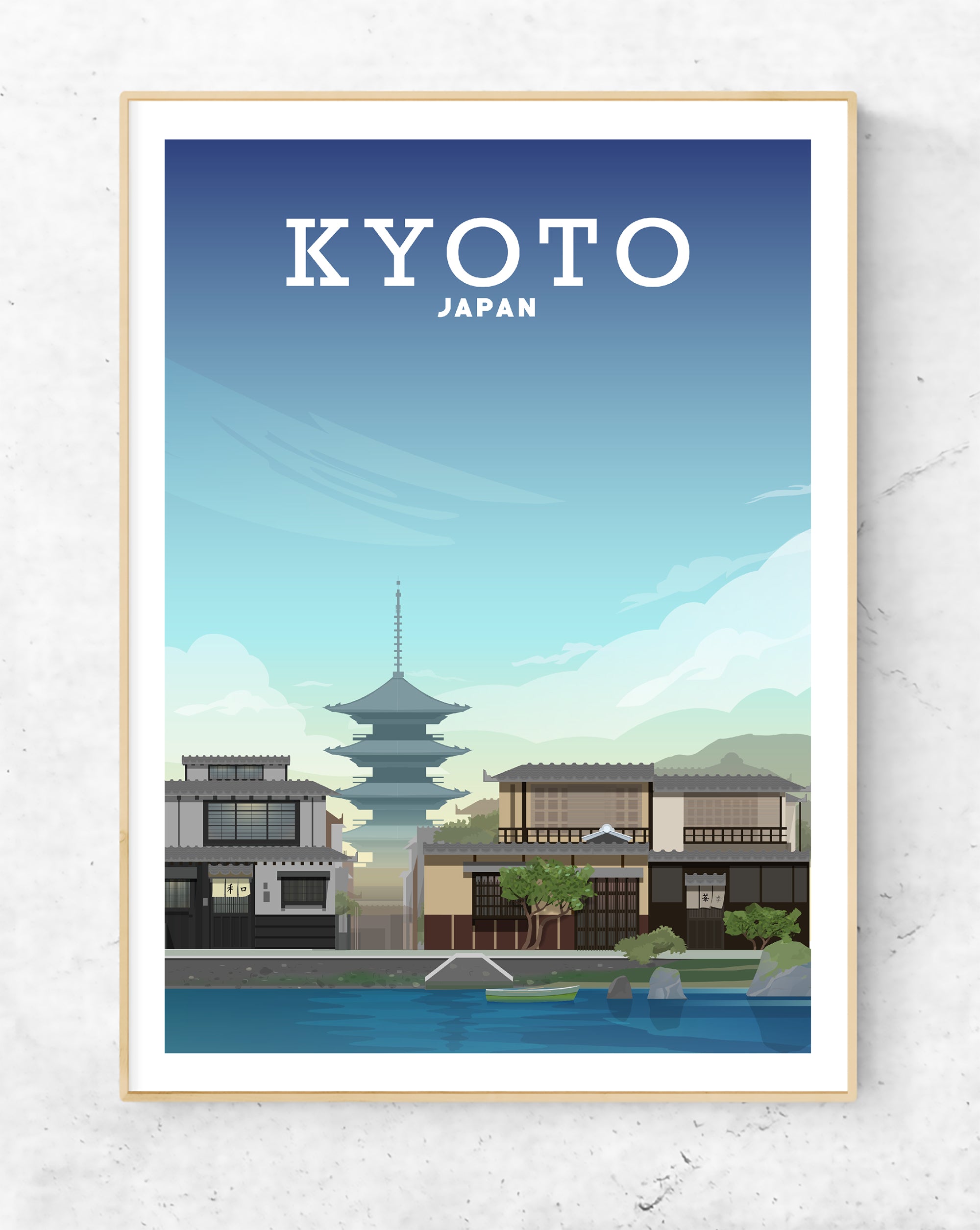 Kyoto Print, Kyoto Poster, Japan Travel Art – Hill View Prints