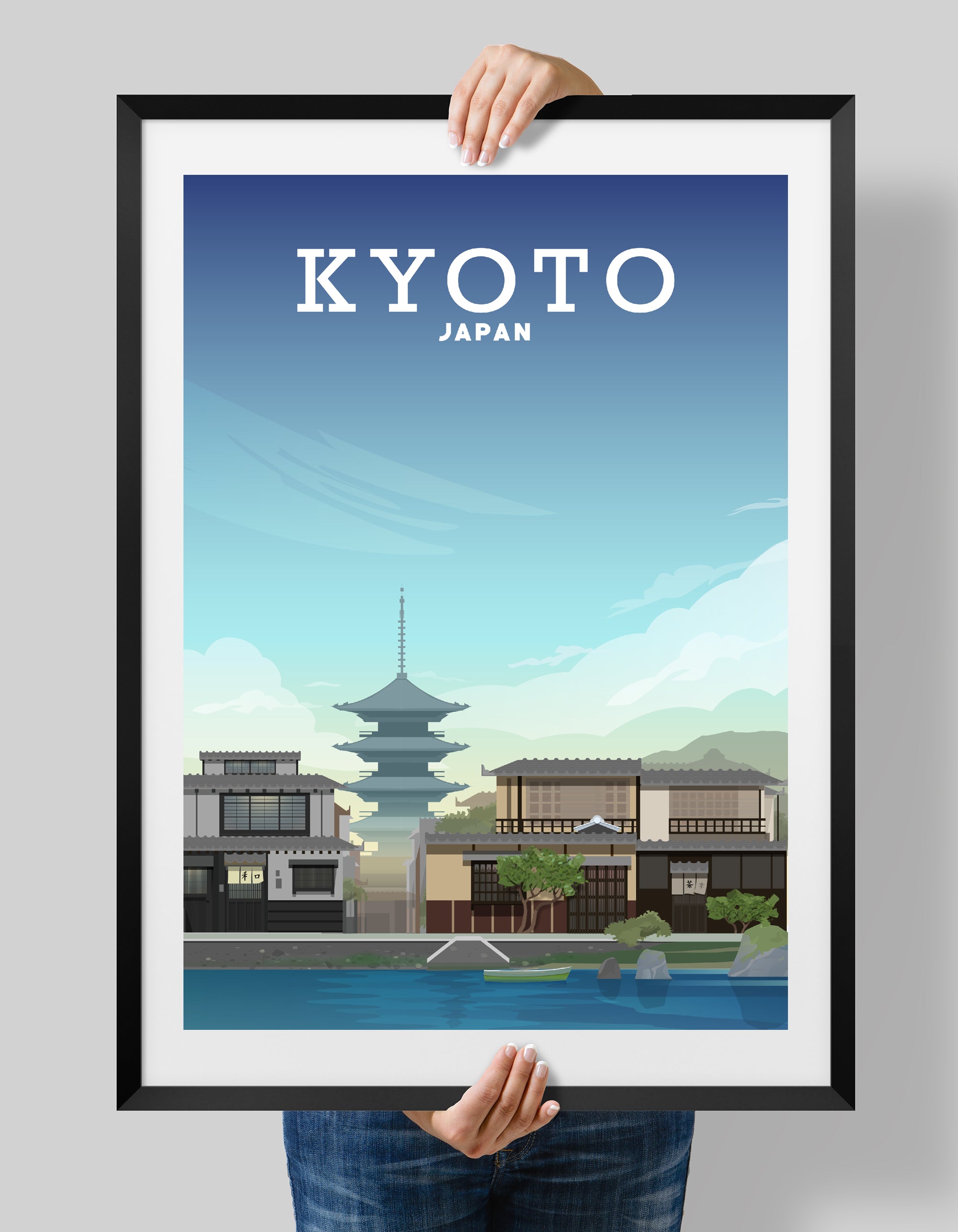 Kyoto Print, Kyoto Poster, Japan Travel Art – Hill View Prints