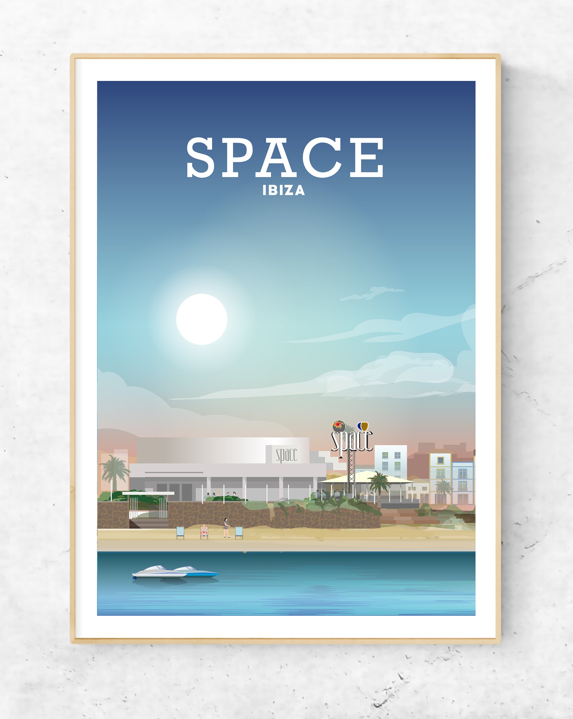Space Ibiza Print, Clubbing Ibiza Print, Ibiza Poster – Hill View Prints