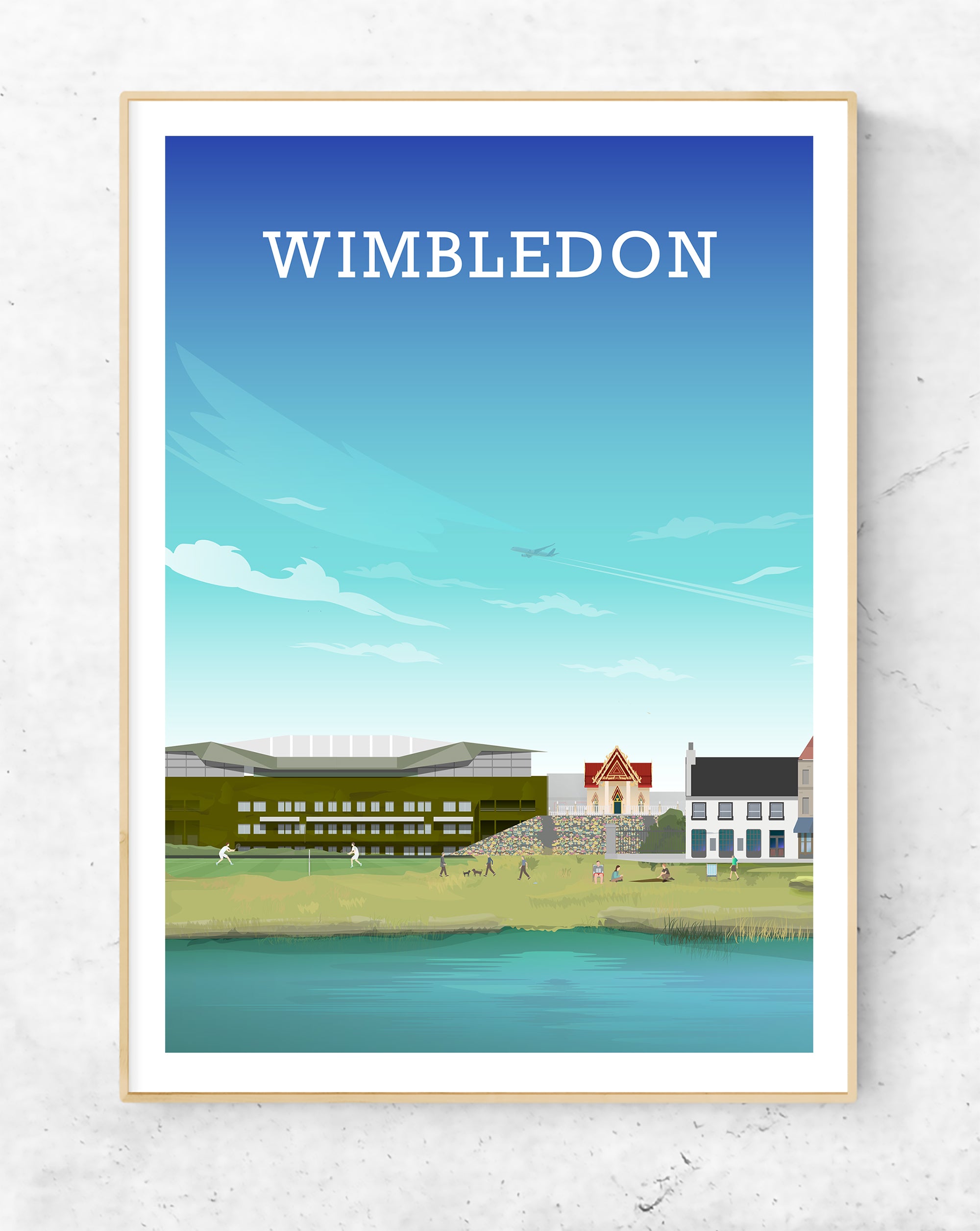 Wimbledon Village, Wimbledon Tennis Print, Wimbledon Poster – Hill View ...