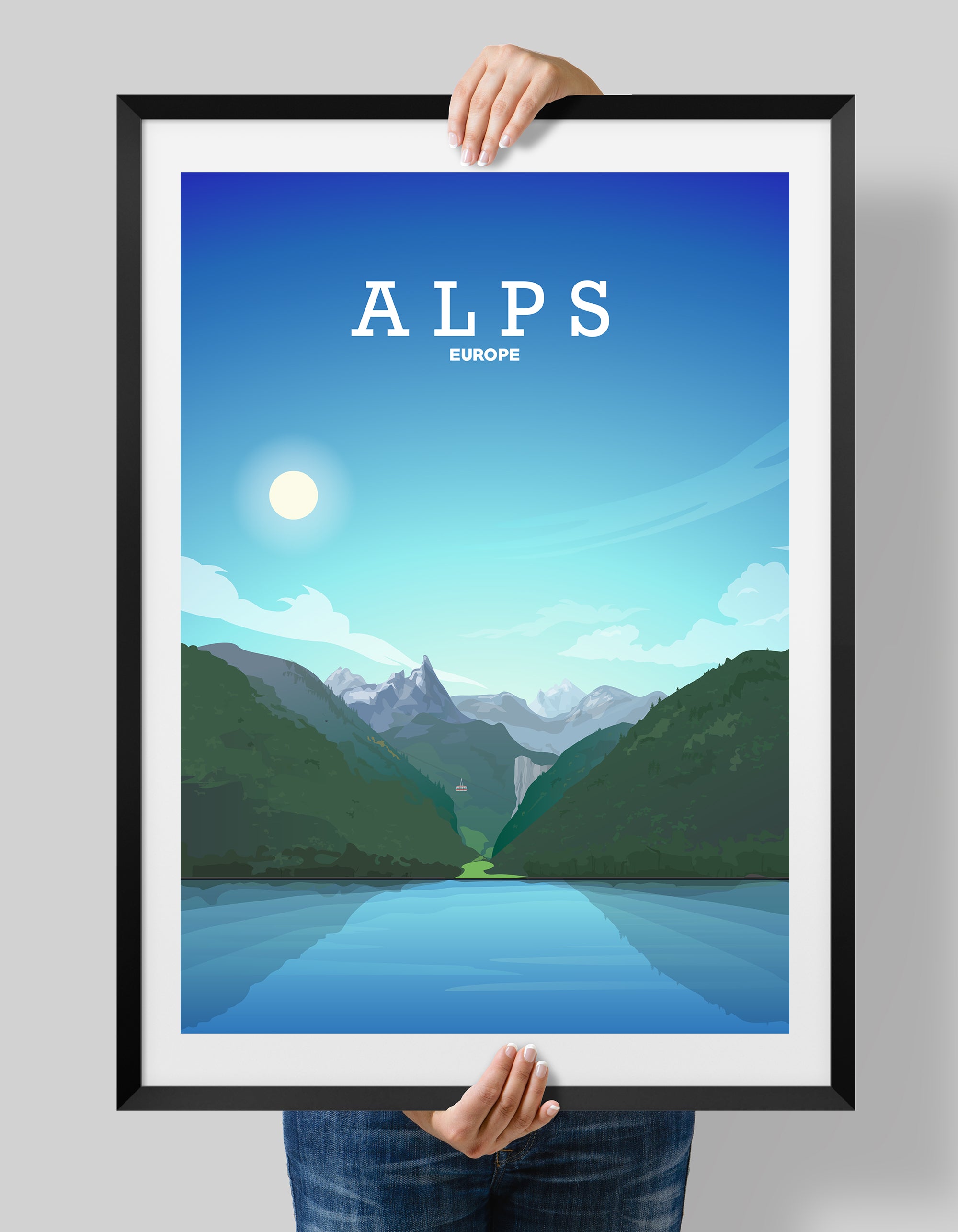 The Alps Print, The Alps Poster, The Alps Art – Hill View Prints