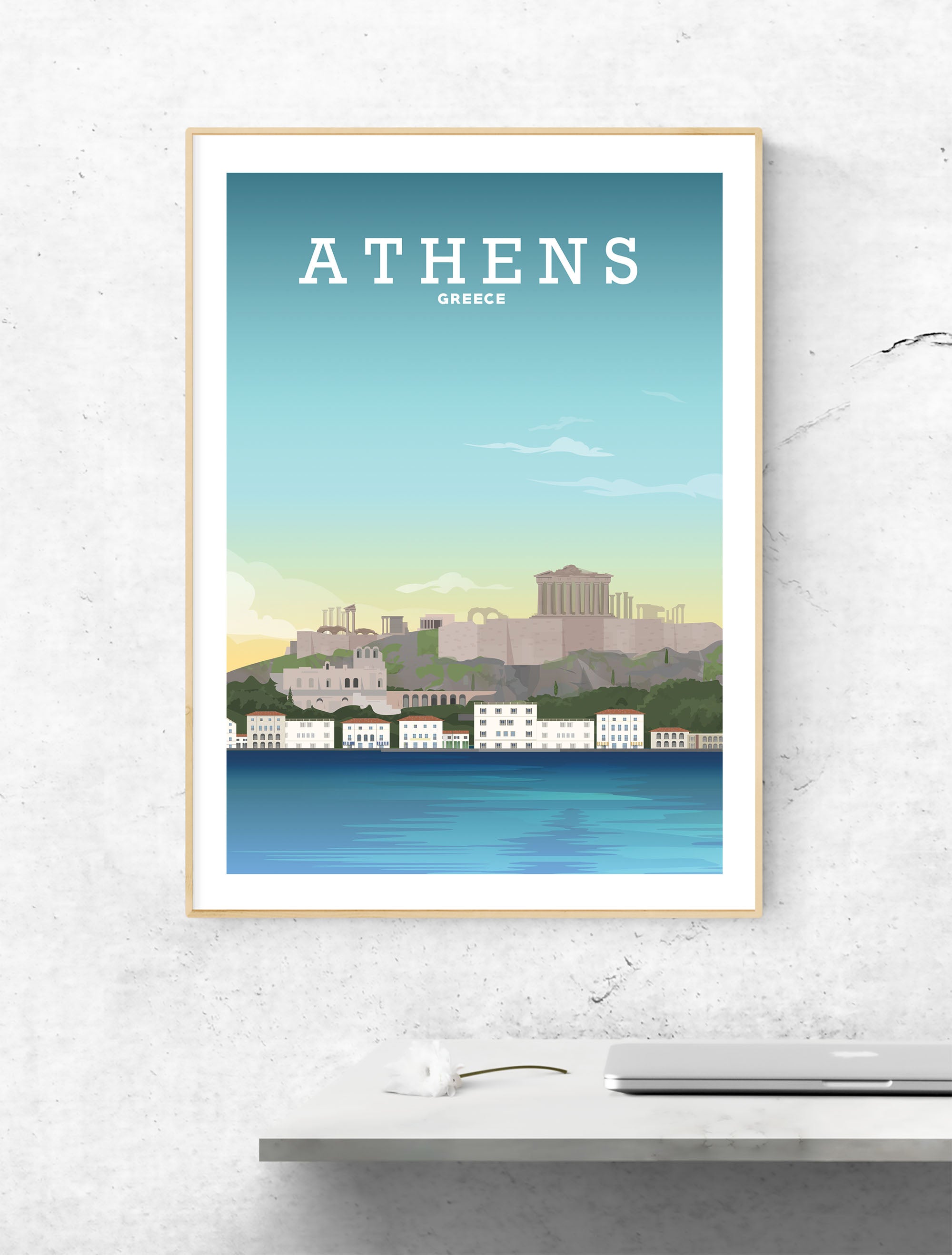 Athens Poster, Athens Print, Athens Art, Greek Poster – Hill View Prints