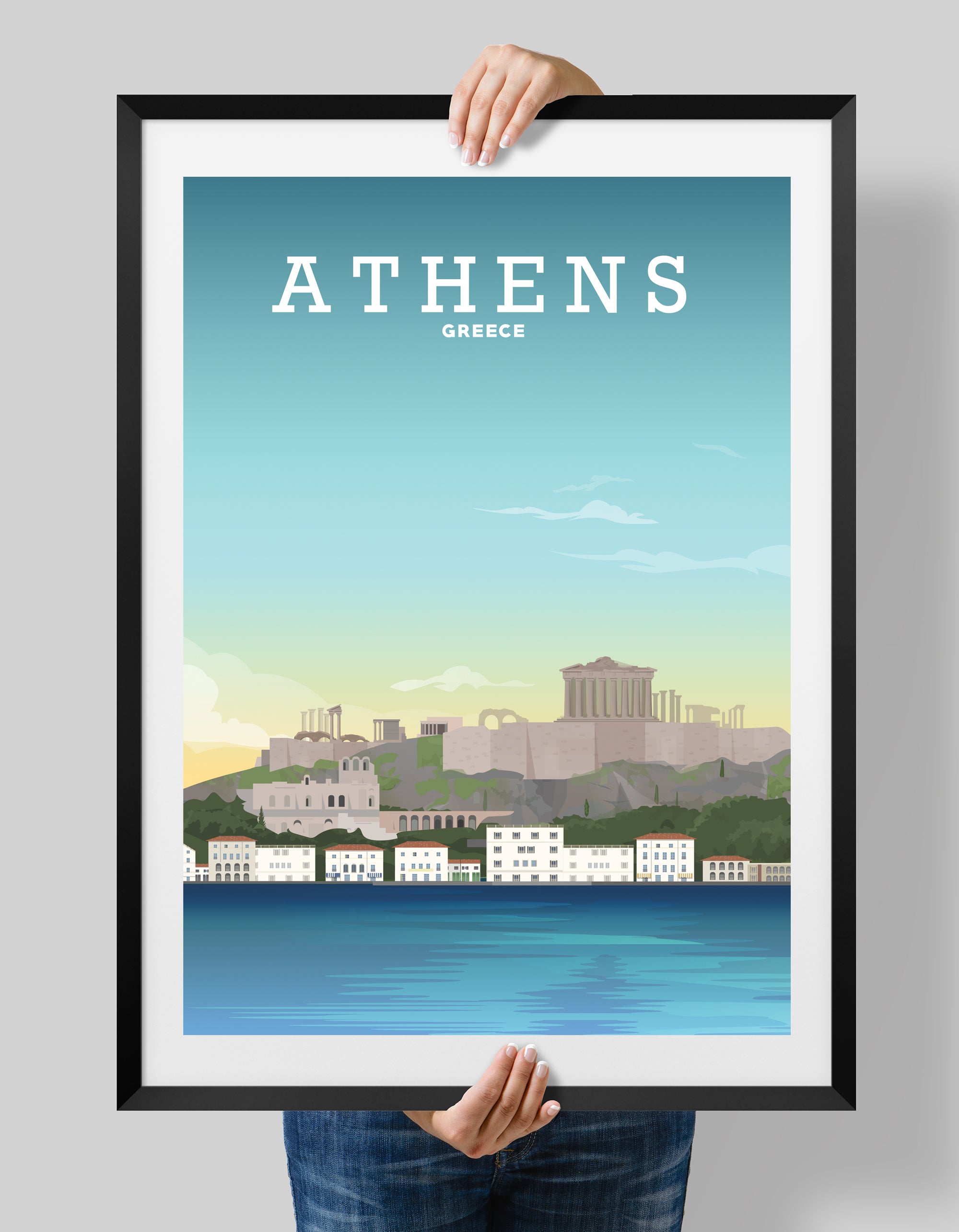 Athens Poster, Athens Print, Athens Art, Greek Poster – Hill View Prints