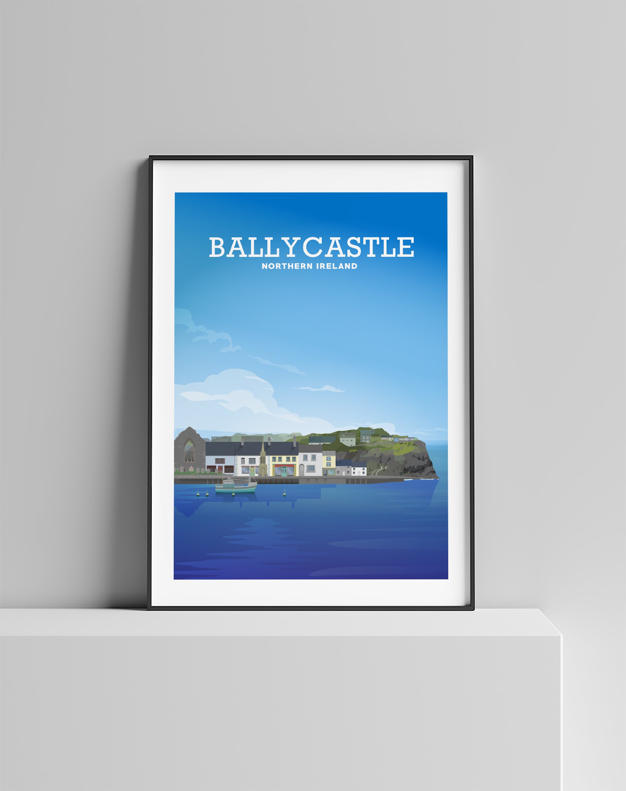 Ballycastle Poster, Ballycastle Art, Northern Irish Poster – Hill View ...