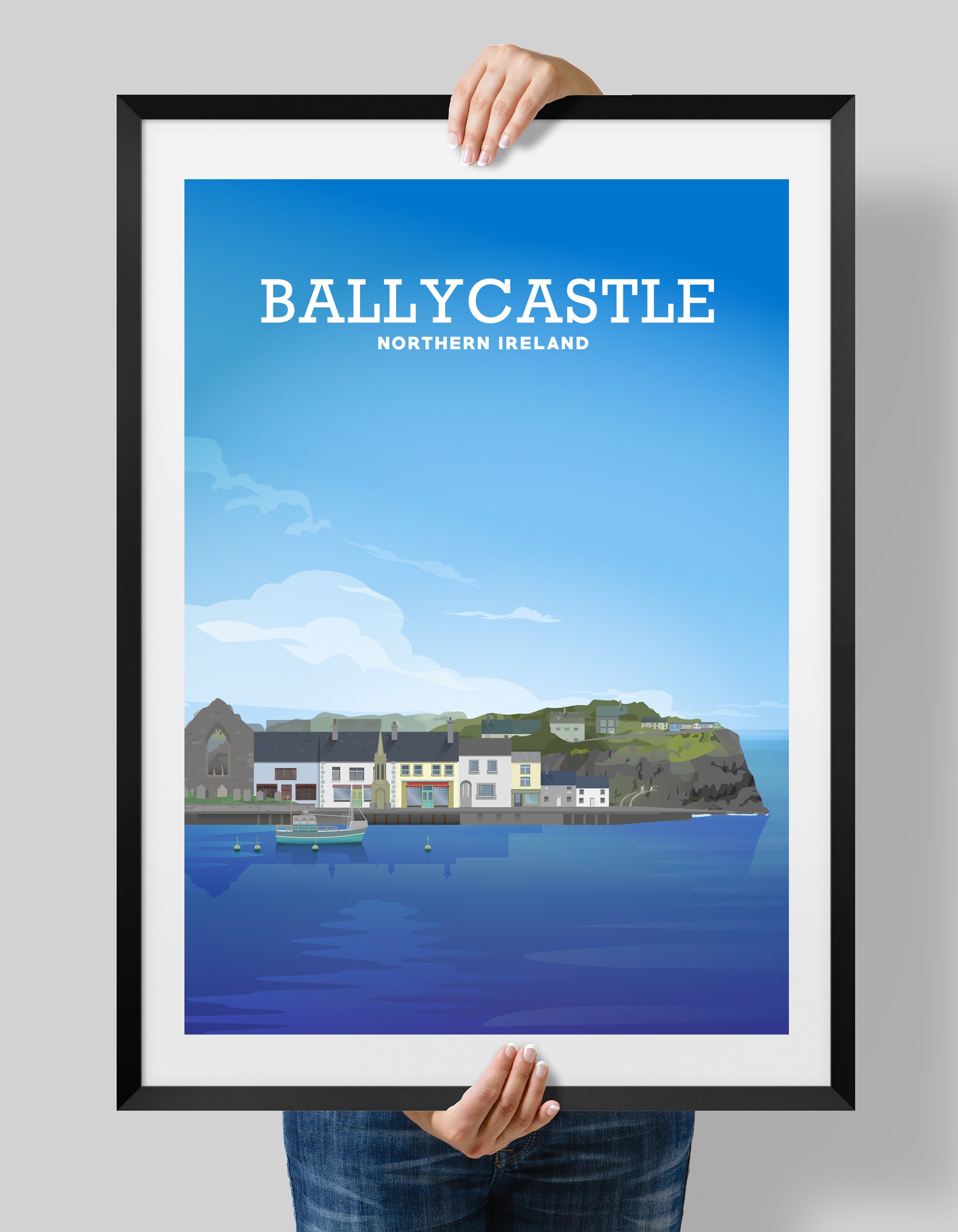Ballycastle Poster, Ballycastle Art, Northern Irish Poster – Hill View ...