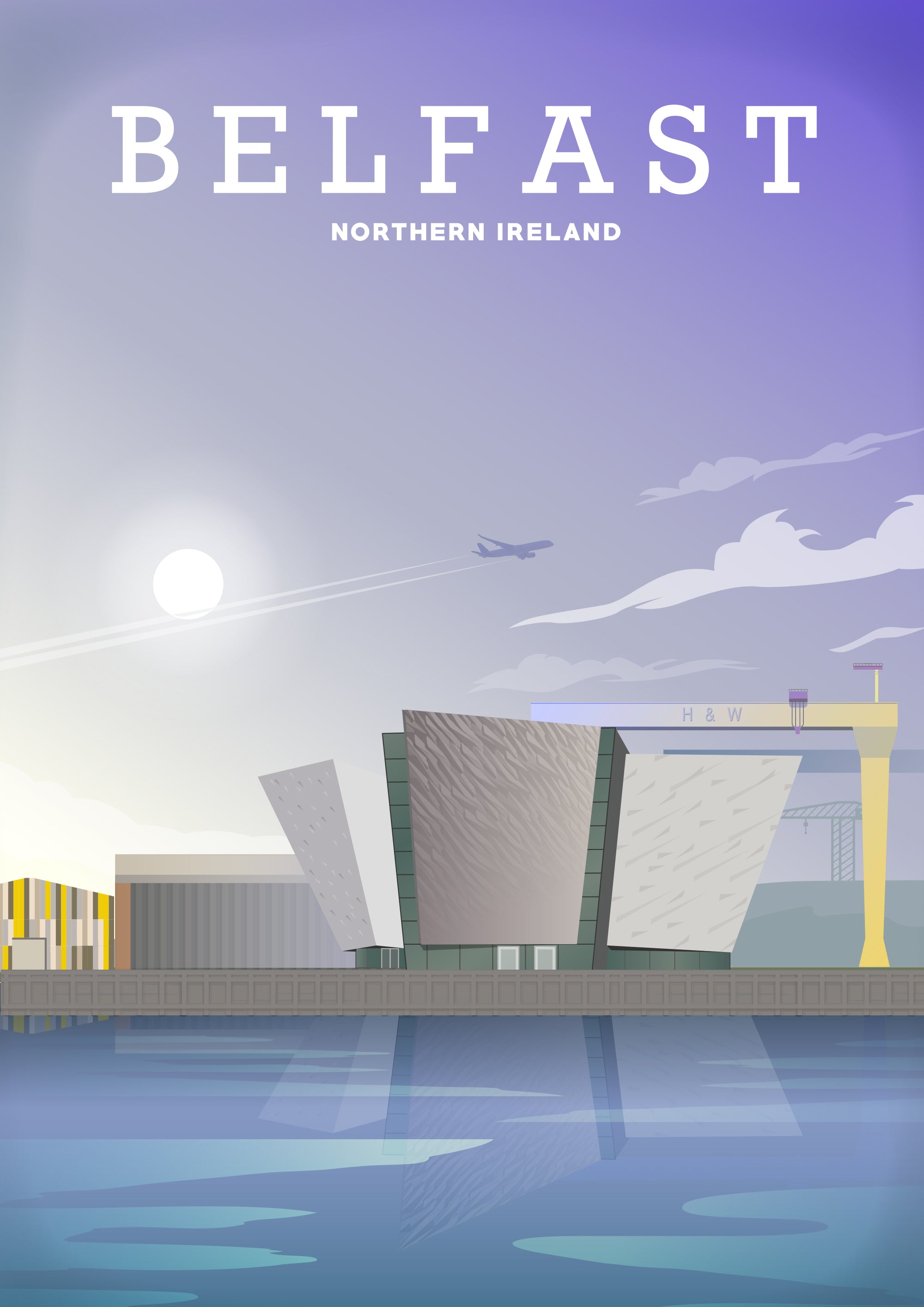 Belfast Poster, Belfast Print, Belfast Northern Ireland – Hill View Prints