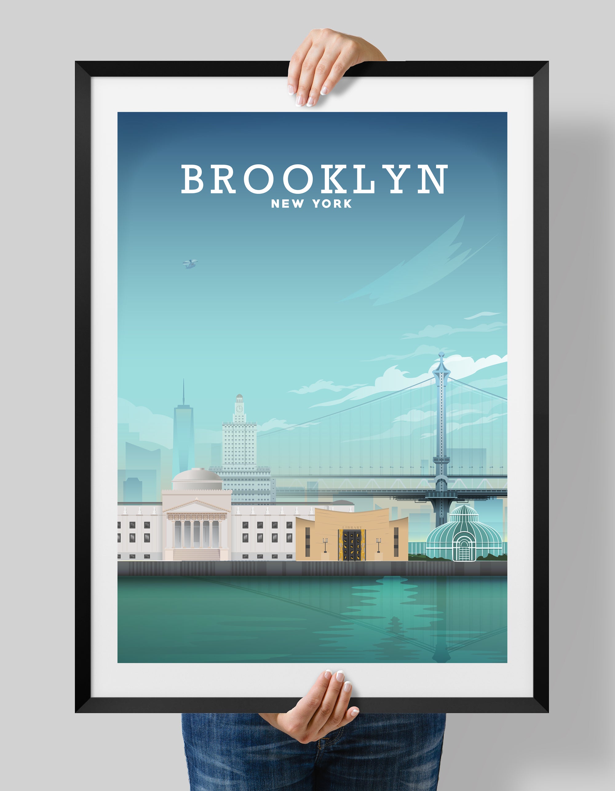 Brooklyn Bridge, Brooklyn Poster, Brooklyn Print – Hill View Prints