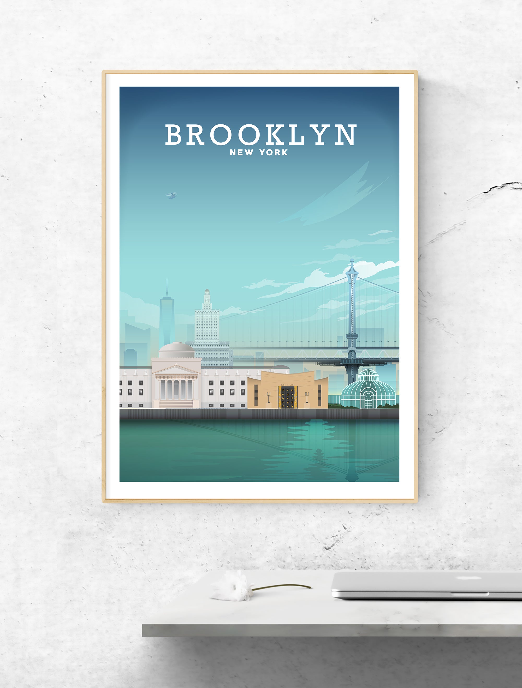 Brooklyn Bridge, Brooklyn Poster, Brooklyn Print – Hill View Prints
