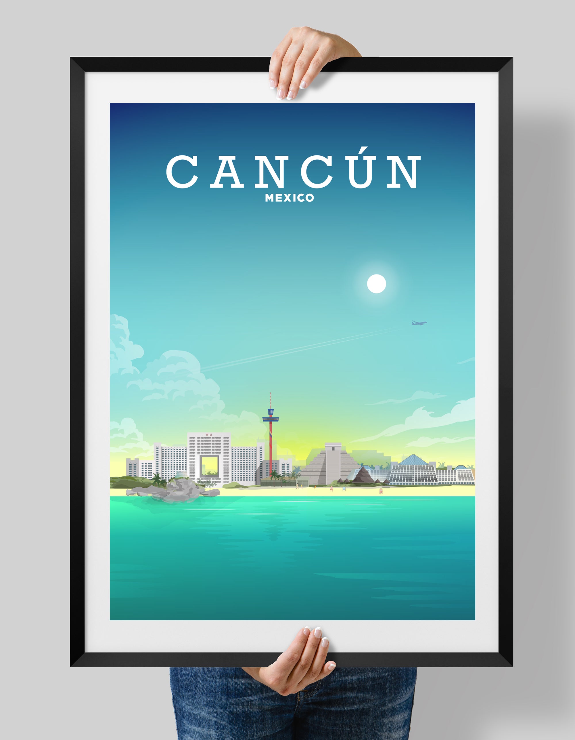 Cancun Poster, Cancun Print, Cancun Mexico – Hill View Prints