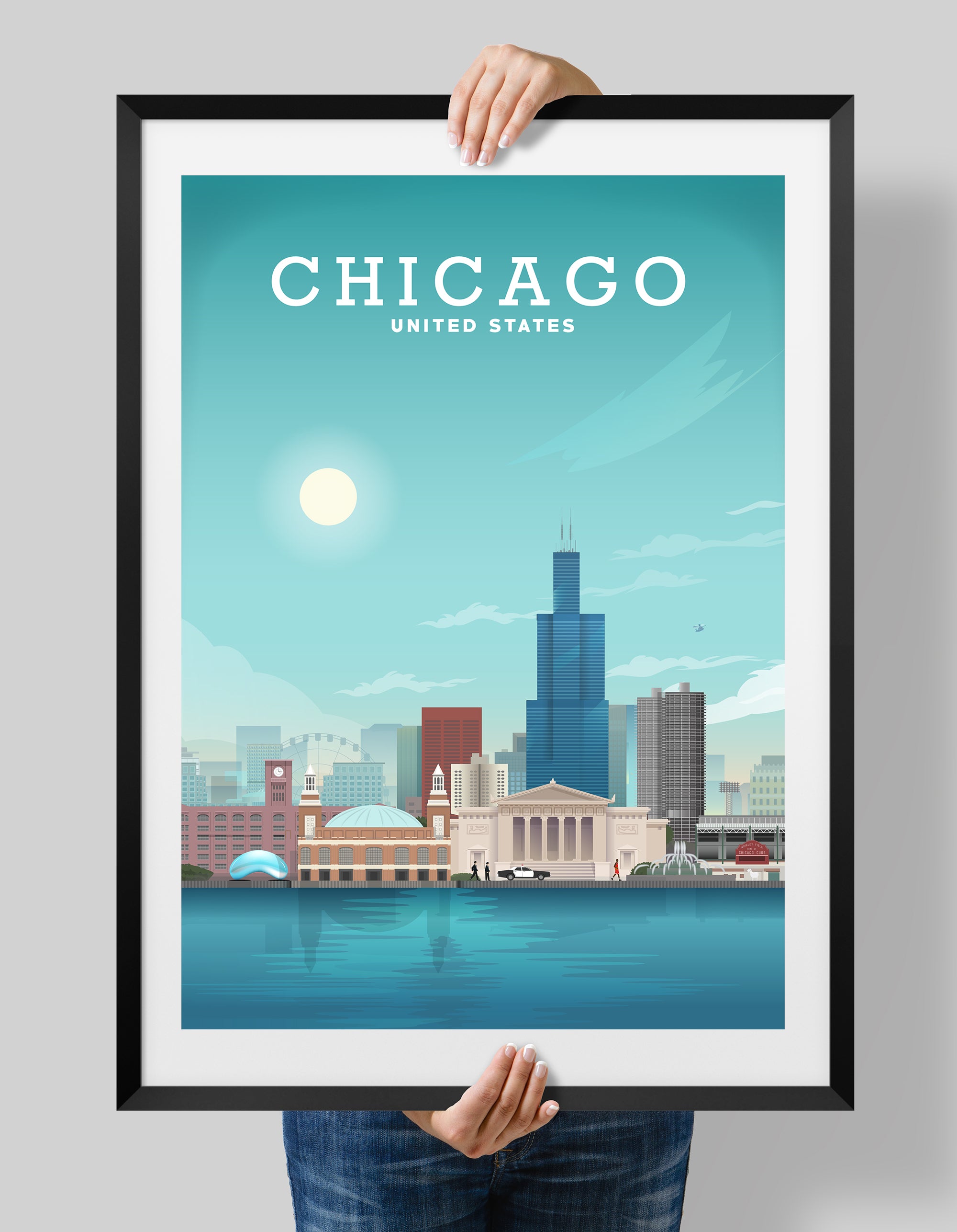 Chicago Print, Chicago Poster by Hillview Prints – Hill View Prints