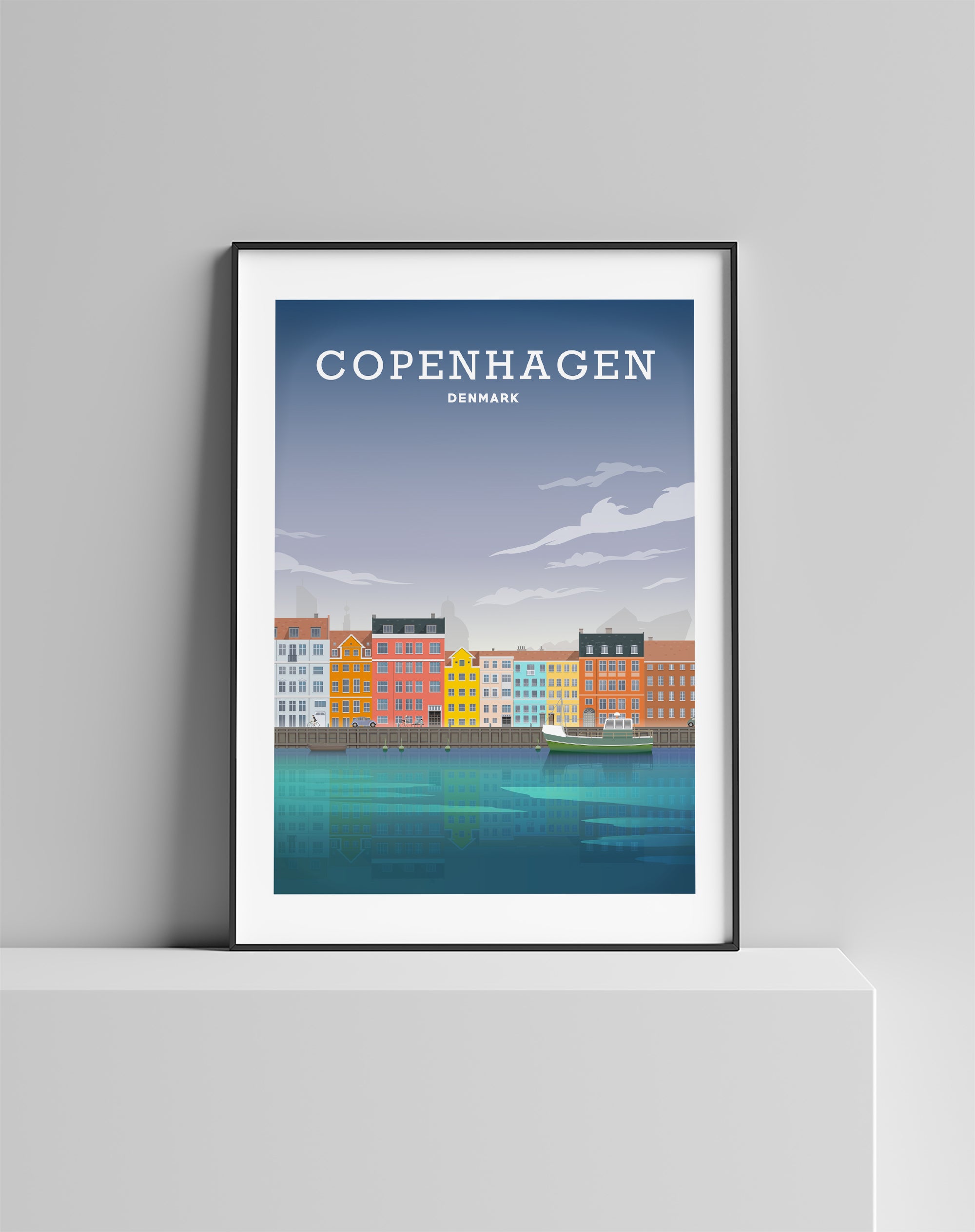 Limited Edition Travel Print: Copenhagen, Denmark – Hill View Prints