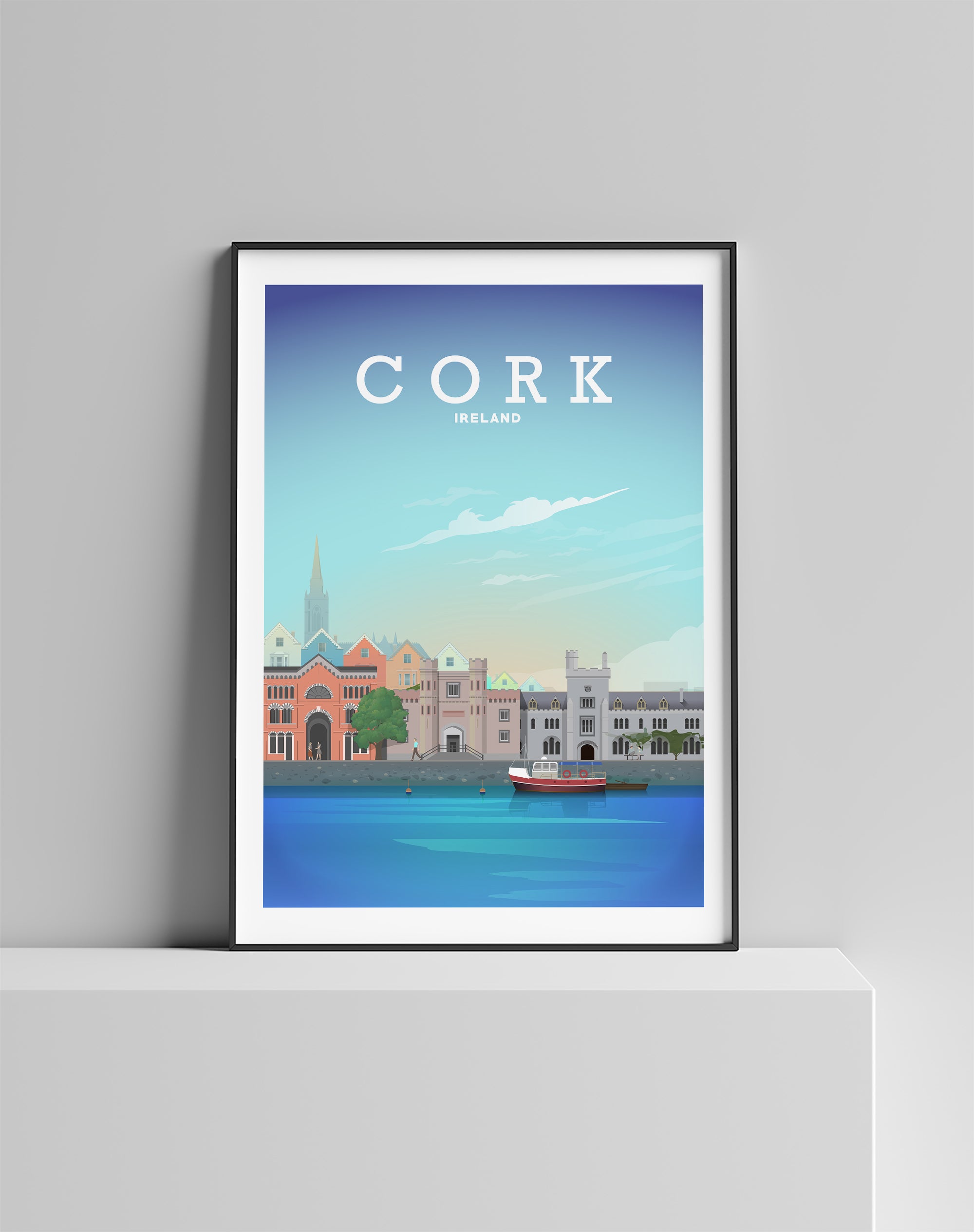 Cork Print, Cork City, Cork Poster, Irish Gifts – Hill View Prints