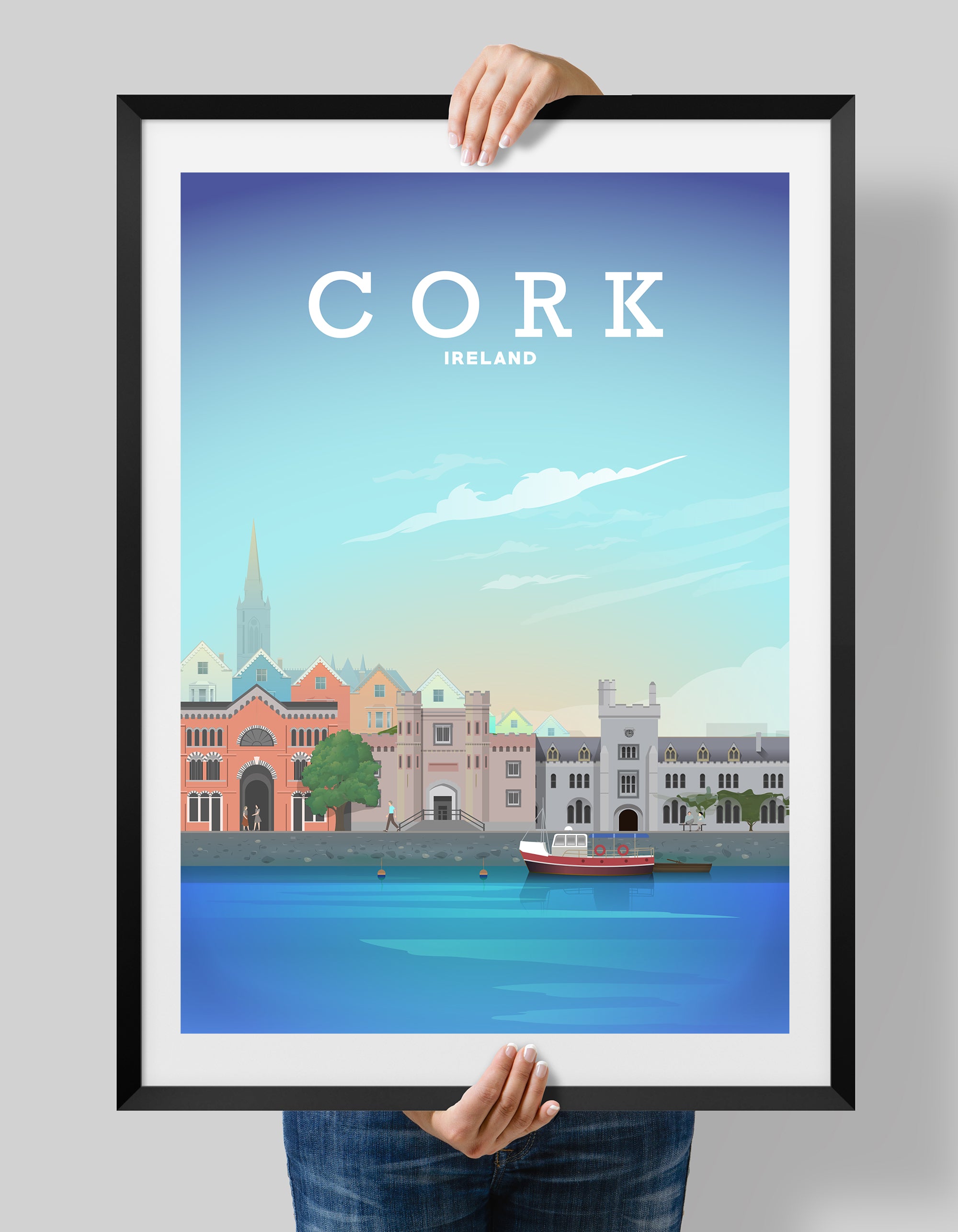 Cork Print, Cork City, Cork Poster, Irish Gifts – Hill View Prints