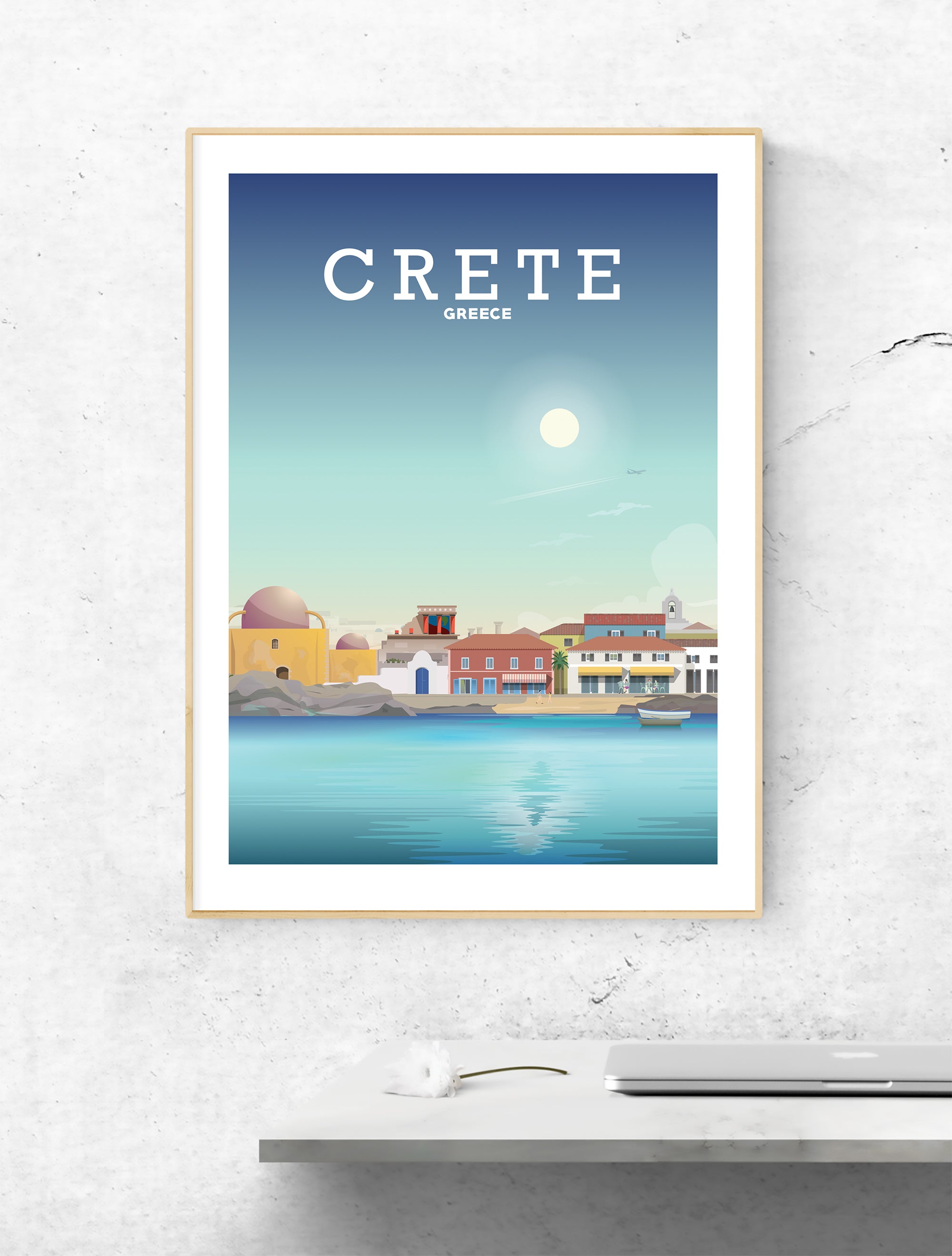 Crete poster, Crete Greece print – Hill View Prints