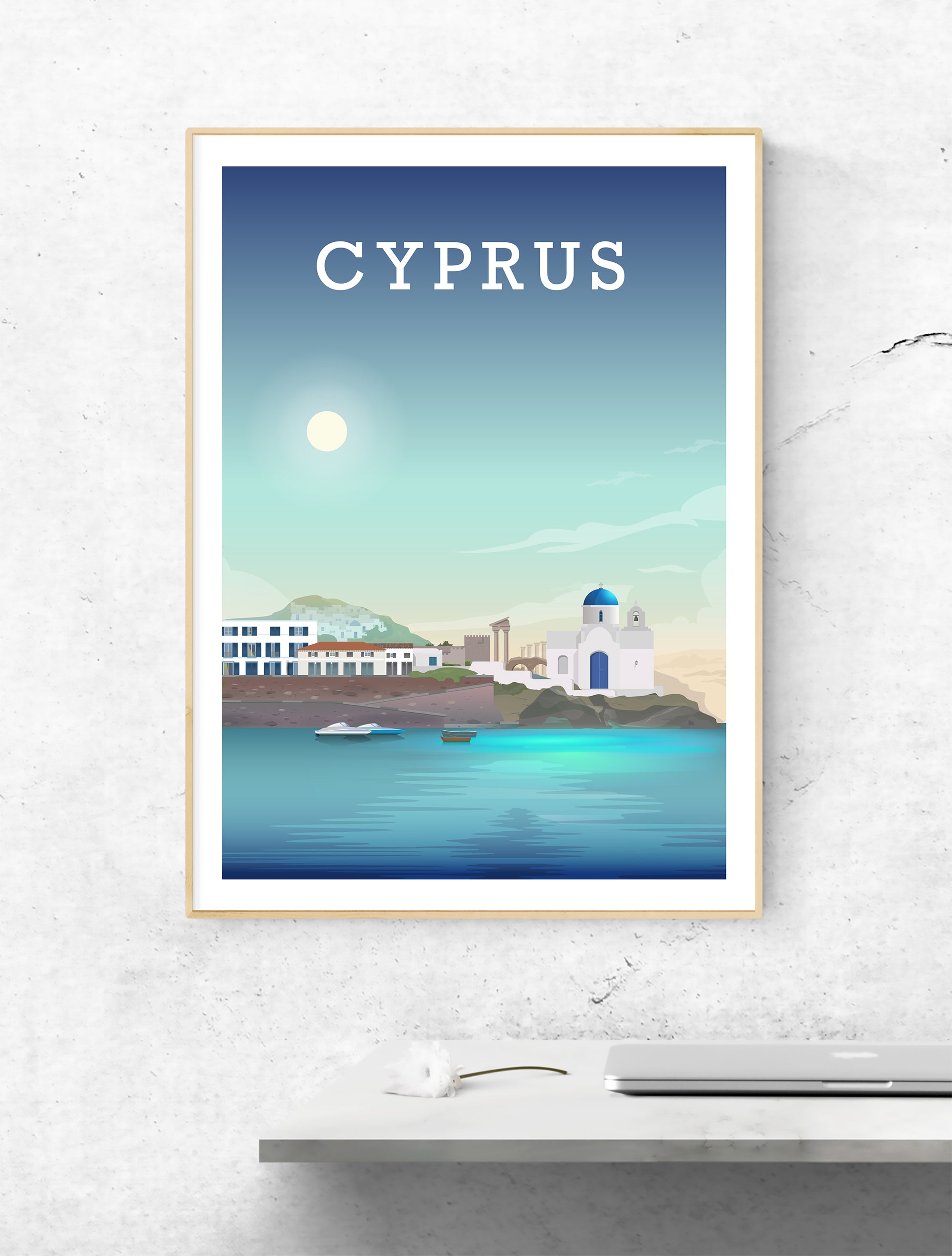 Cyprus Print, Cyprus Poster – Hill View Prints
