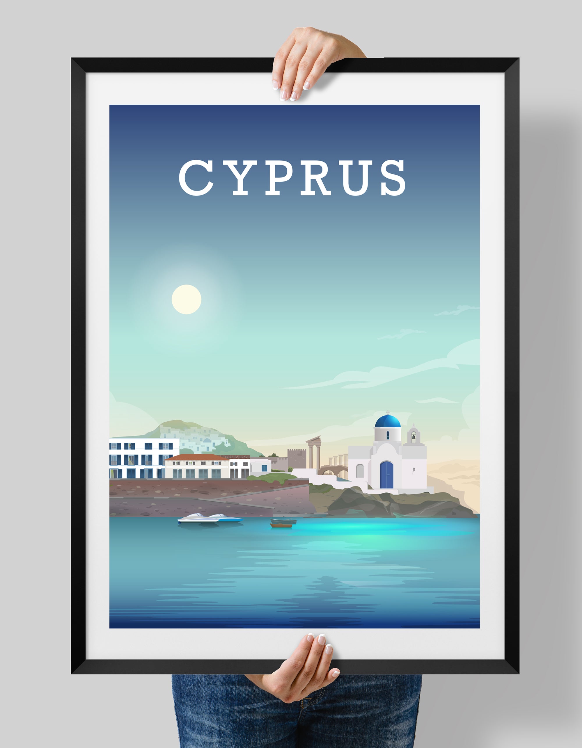 Cyprus Print, Cyprus Poster – Hill View Prints