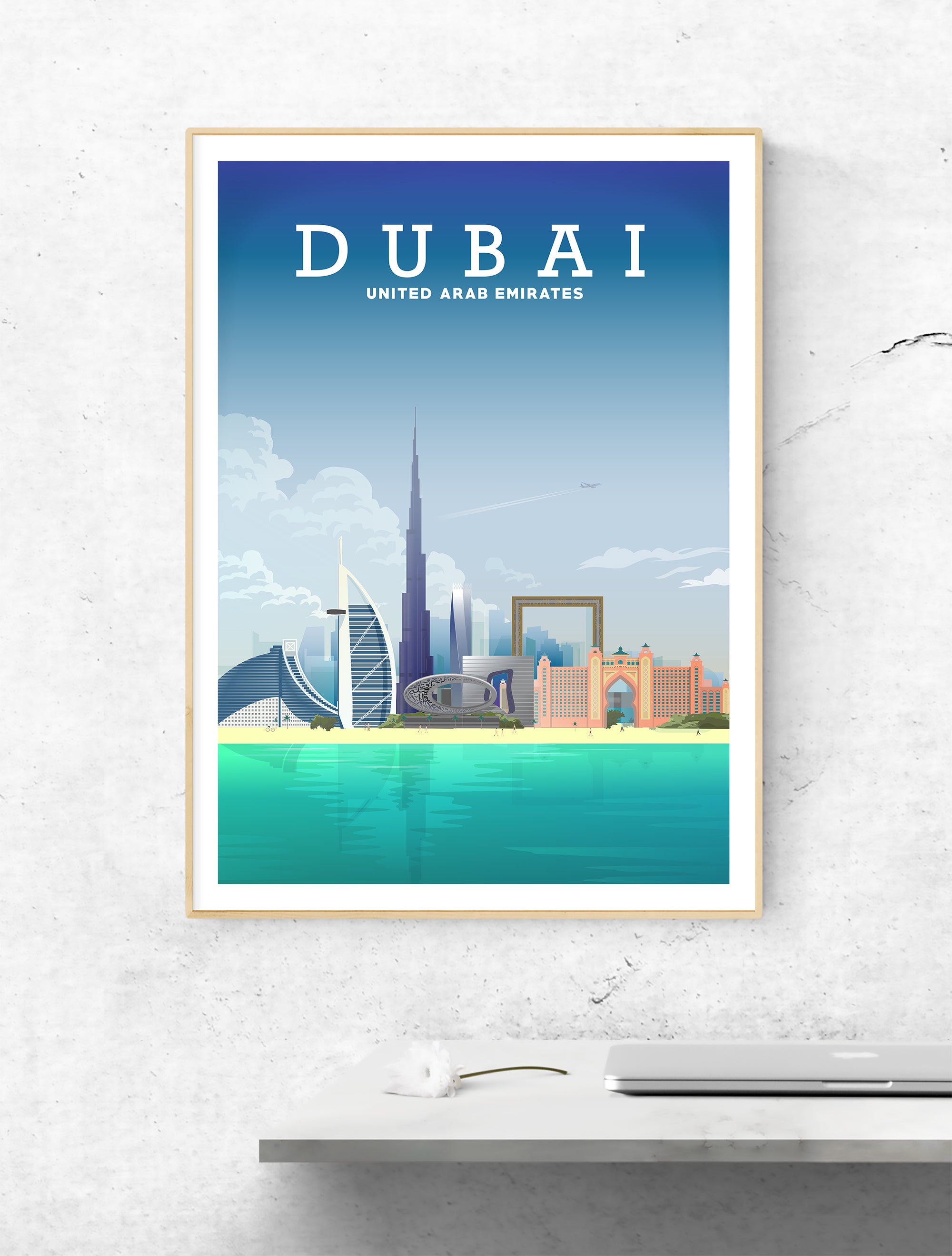 Dubai Print, Dubai Travel Poster, Dubai Art – Hill View Prints