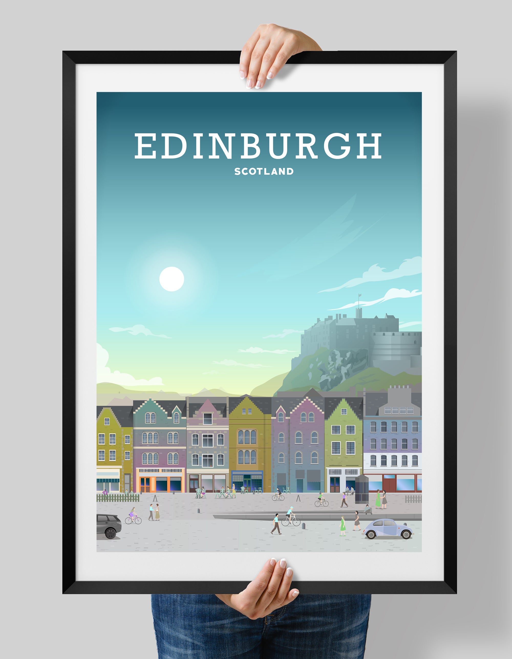 Limited Edition Travel Print: Edinburgh, Scotland – Hill View Prints