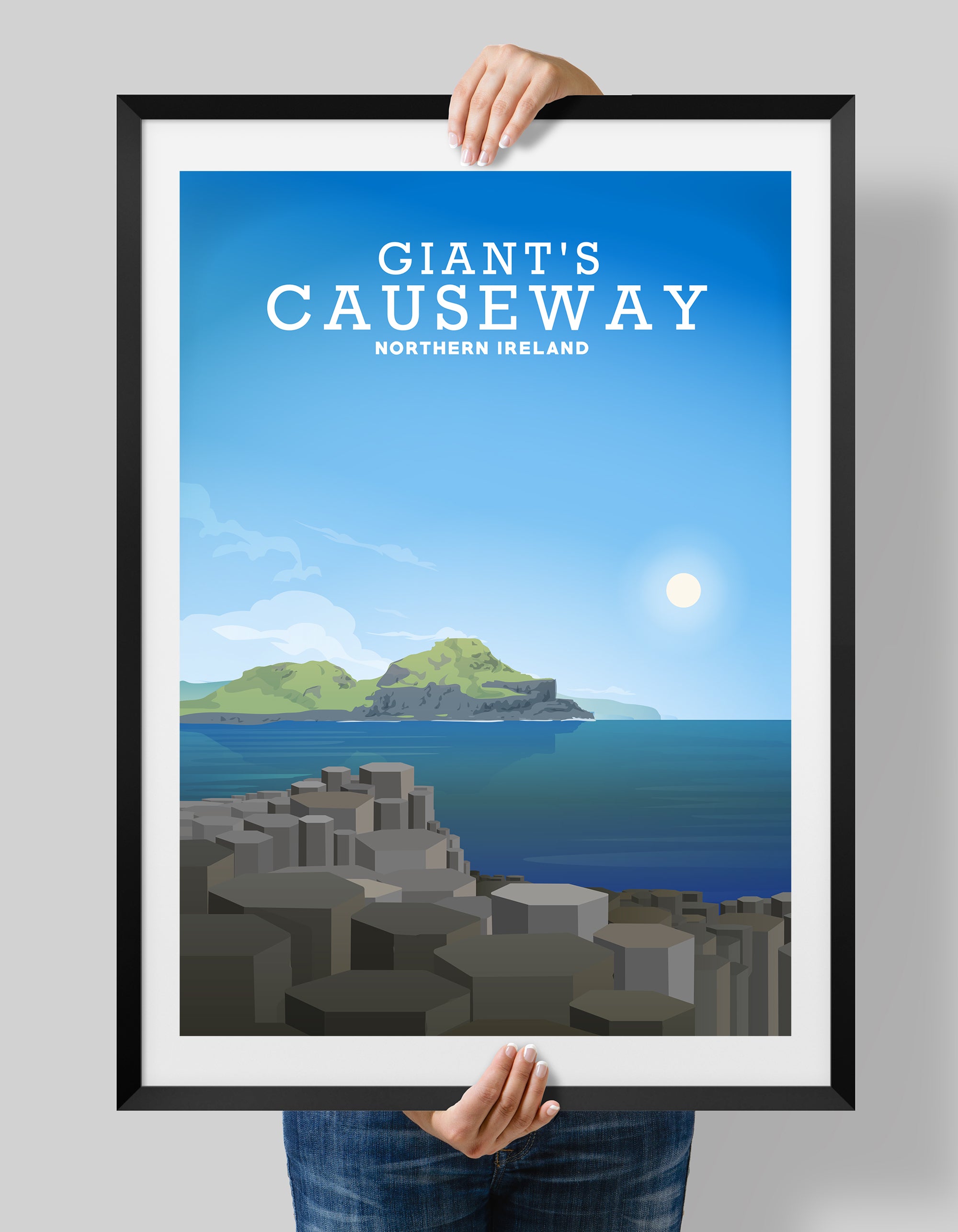Giants Causeway, Northern Ireland Print, Northern Ireland Art – Hill ...