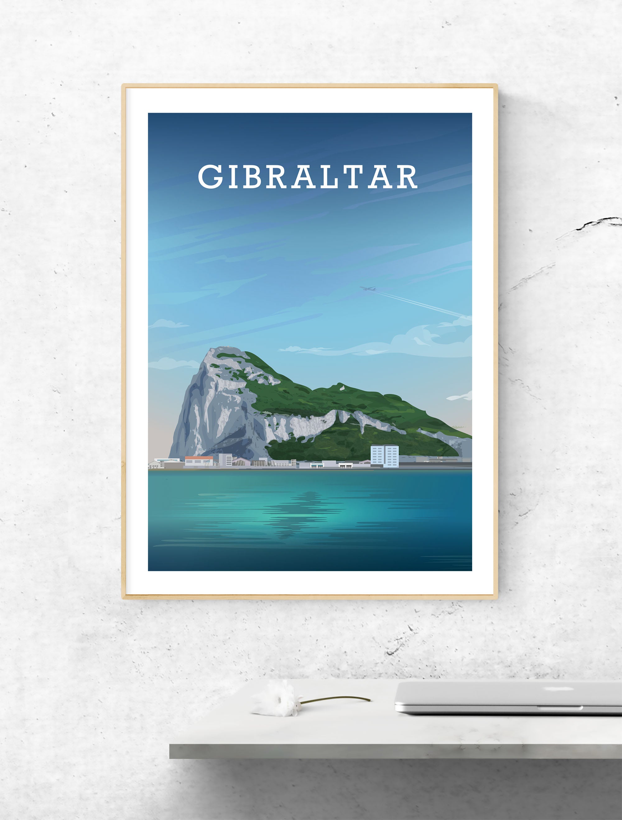 Gibraltar Poster, Gibraltar Print, Gibraltar Art – Hill View Prints