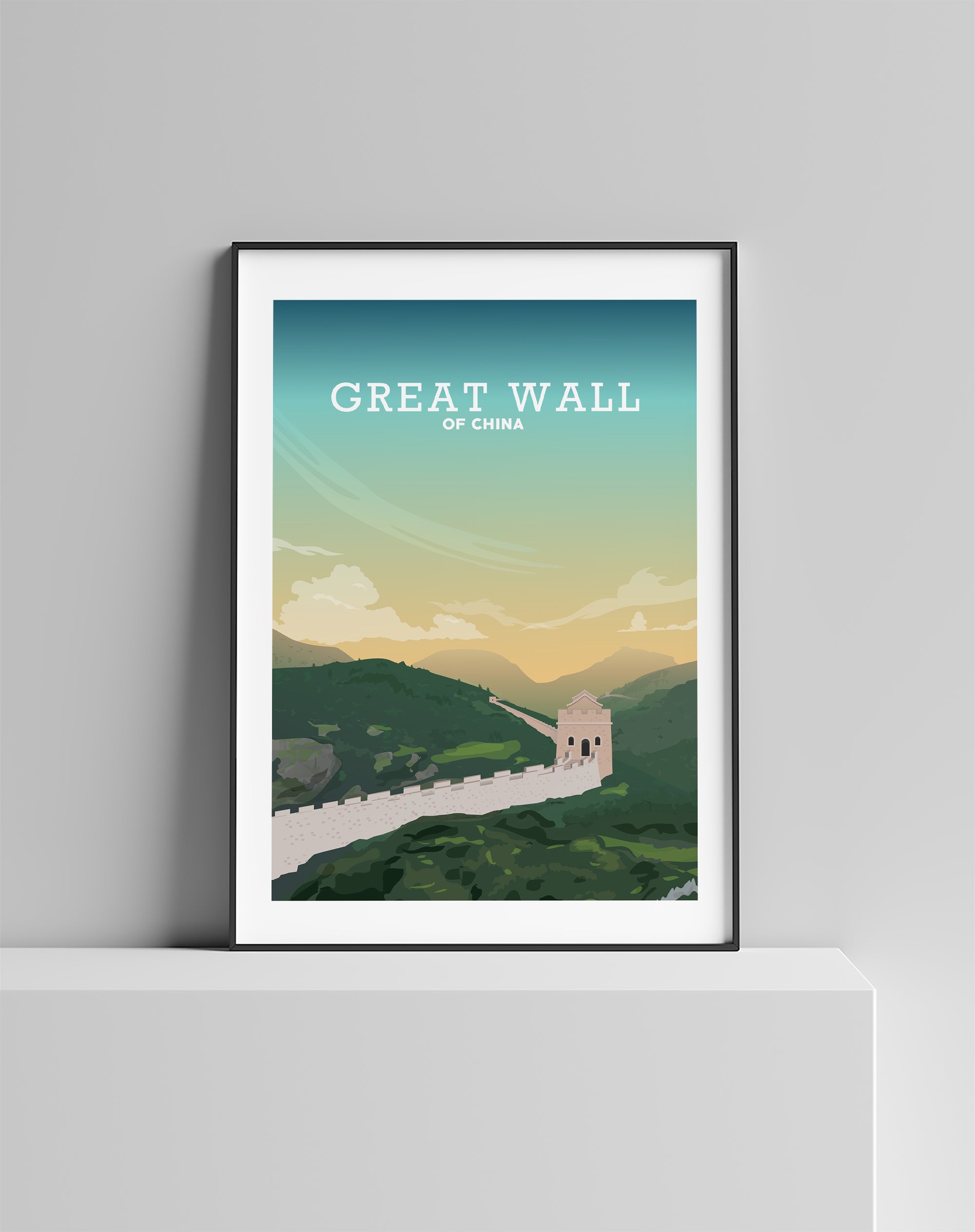 Great Wall Of China Poster, Great Wall Of China Print – Hill View Prints