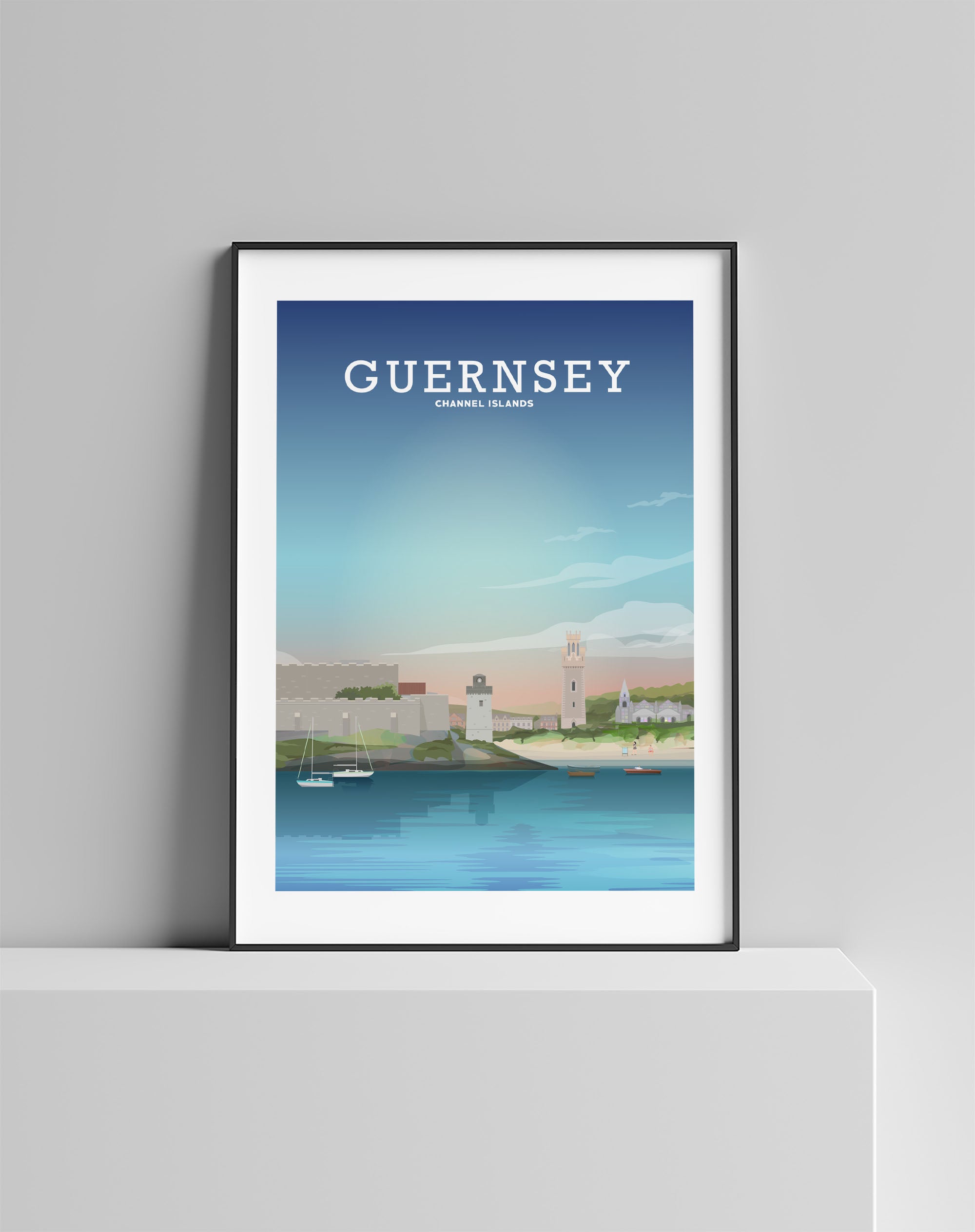 Guernsey Print, Channel Islands Poster – Hill View Prints