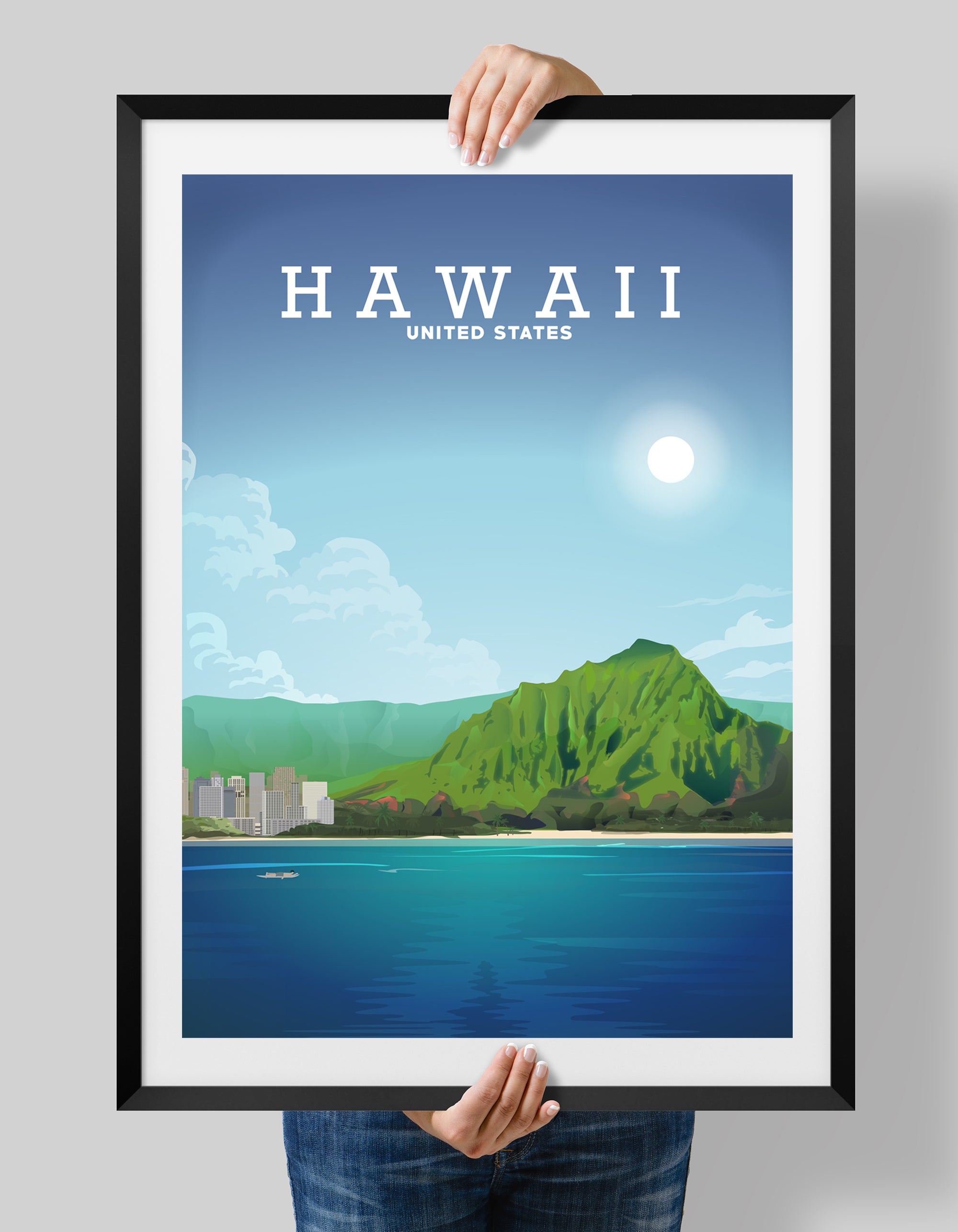 Hawaii Poster, Hawaii Print, Honolulu Art – Hill View Prints