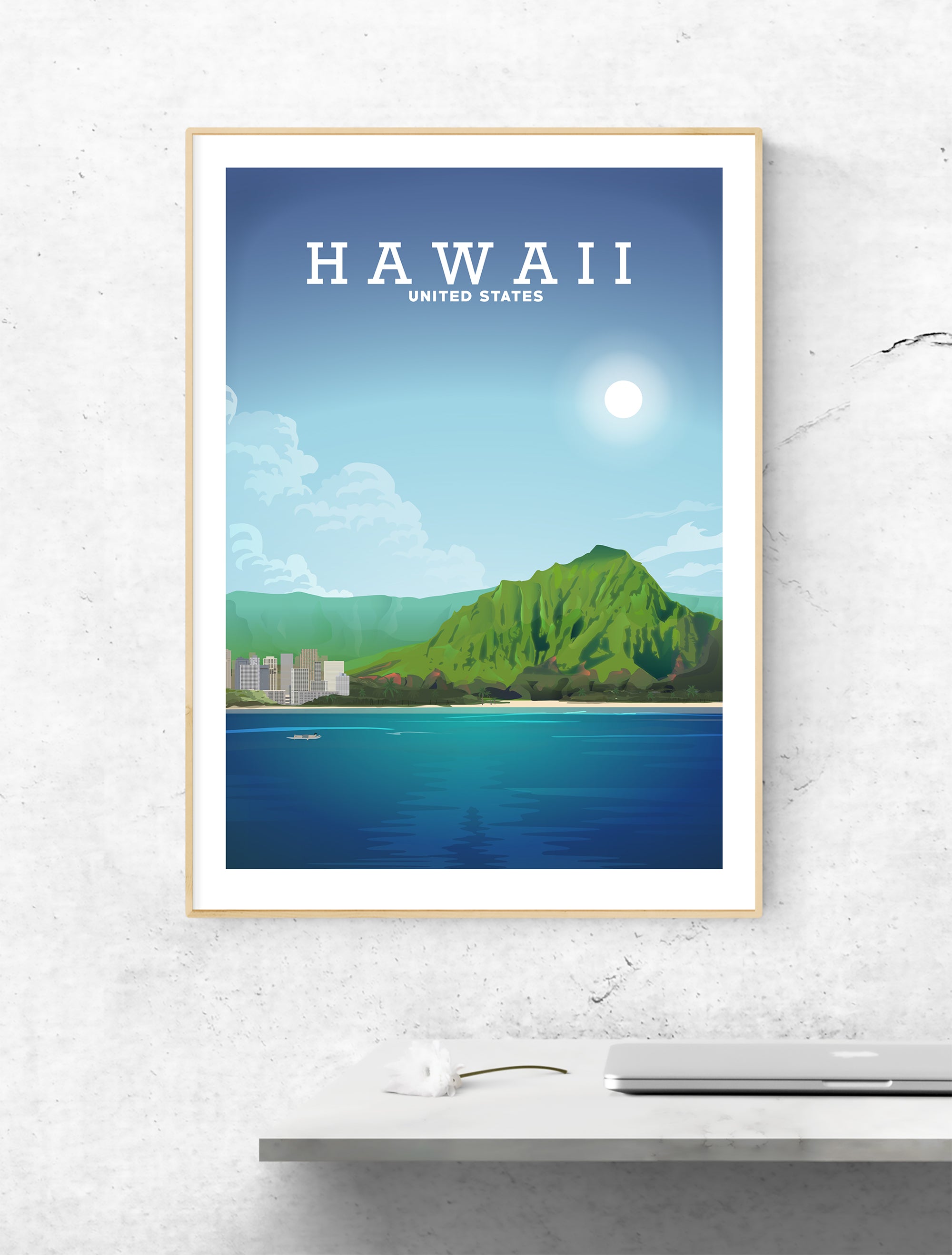 Hawaii Poster, Hawaii Print, Honolulu Art – Hill View Prints