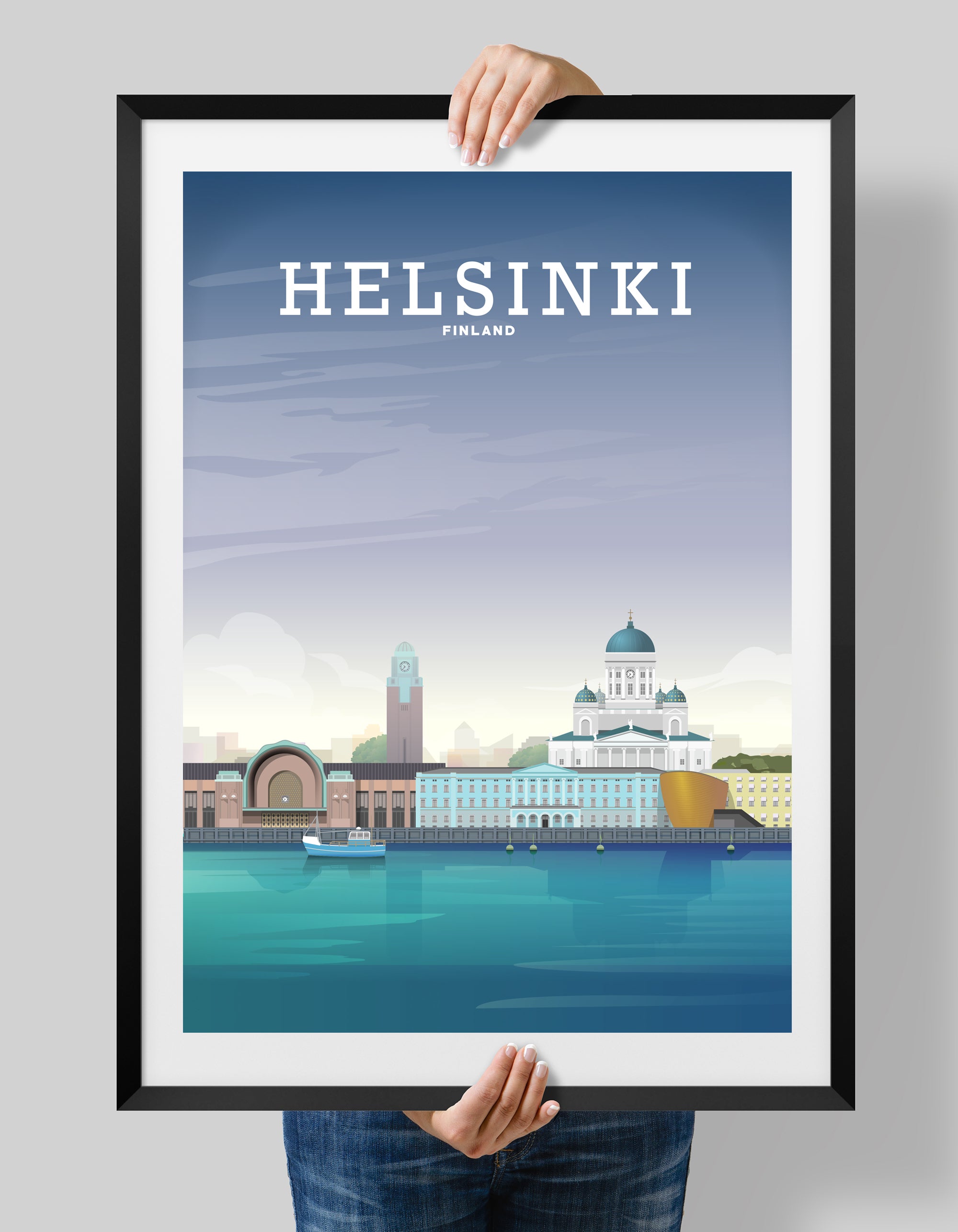 Helsinki Print, Helsinki Poster, Helsinki Finland – Hill View Prints