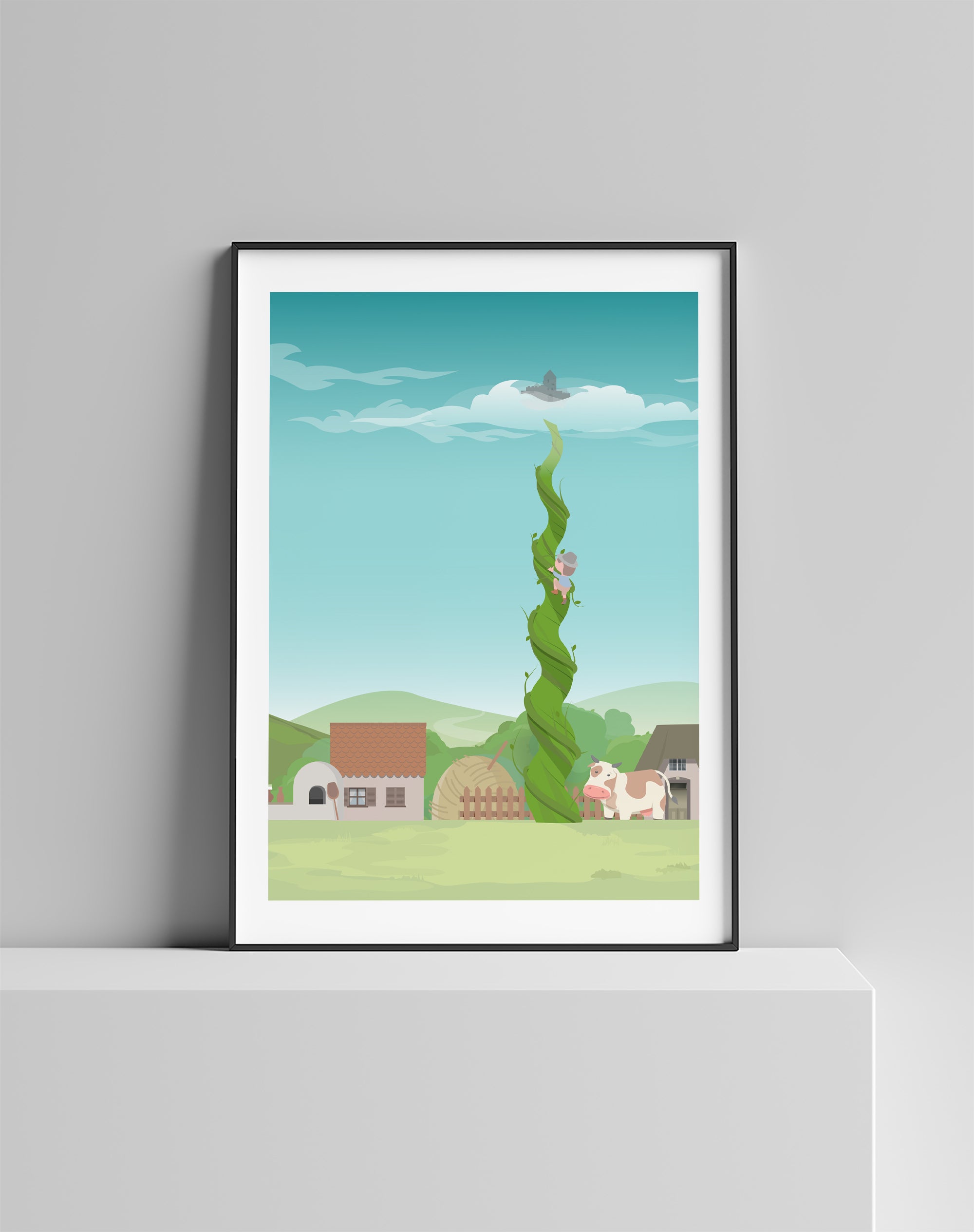 Jack and the Beanstalk, Fairy Tales Poster, Kids Room Print – Hill View ...