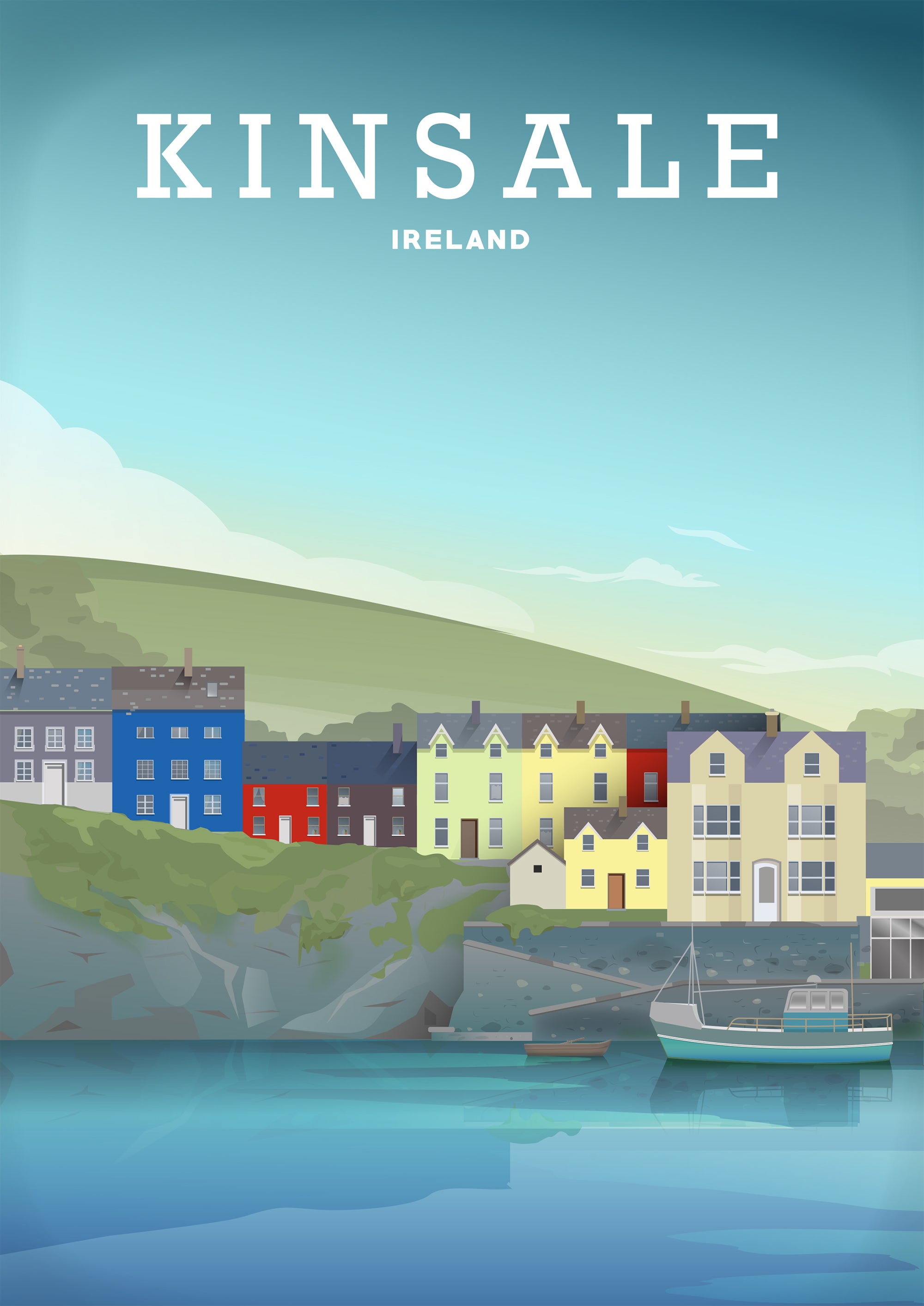 Limited Edition Travel Print: Kinsale, Ireland – Hill View Prints