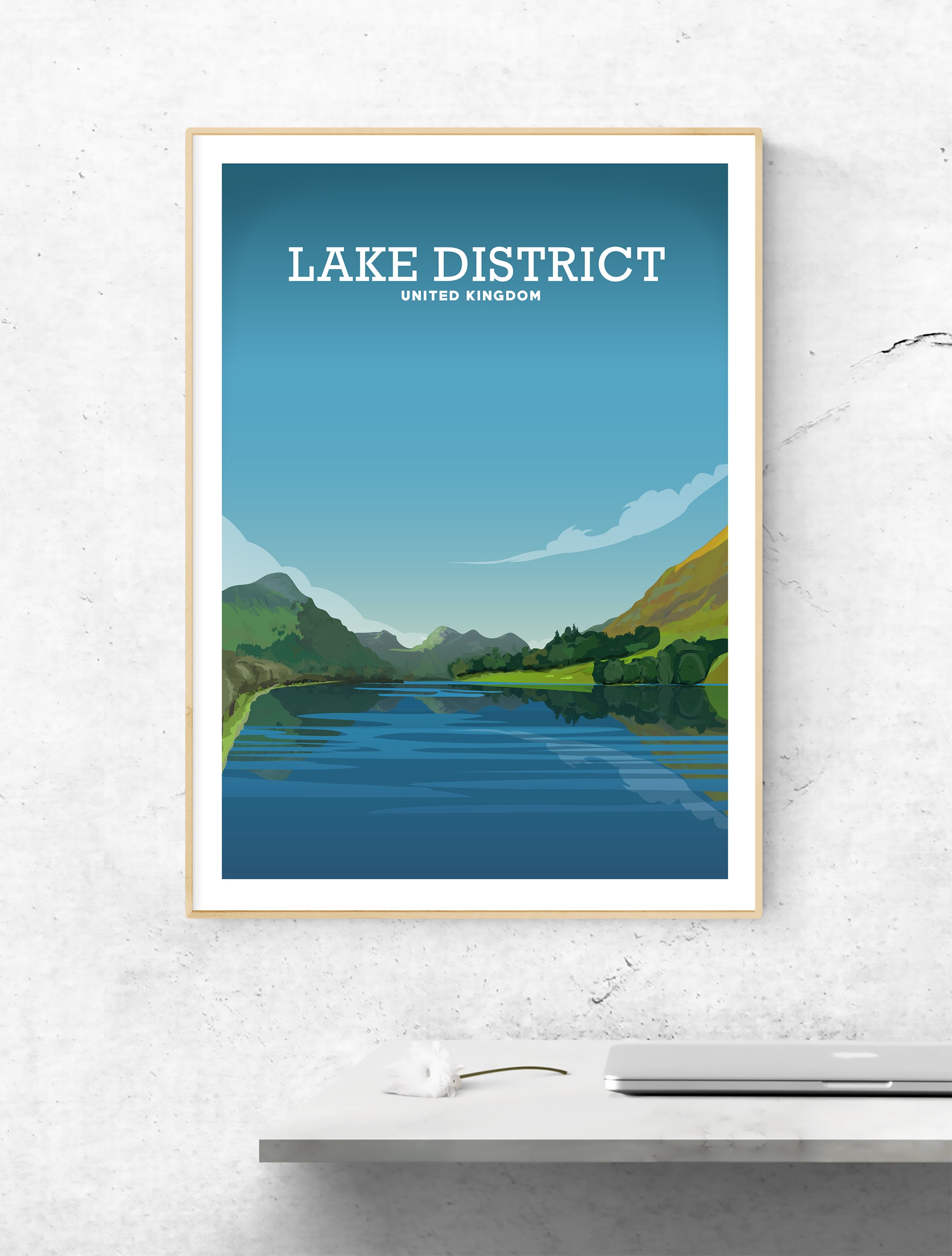 Lake District Print, Lake District Poster, Lake District Art – Hill ...
