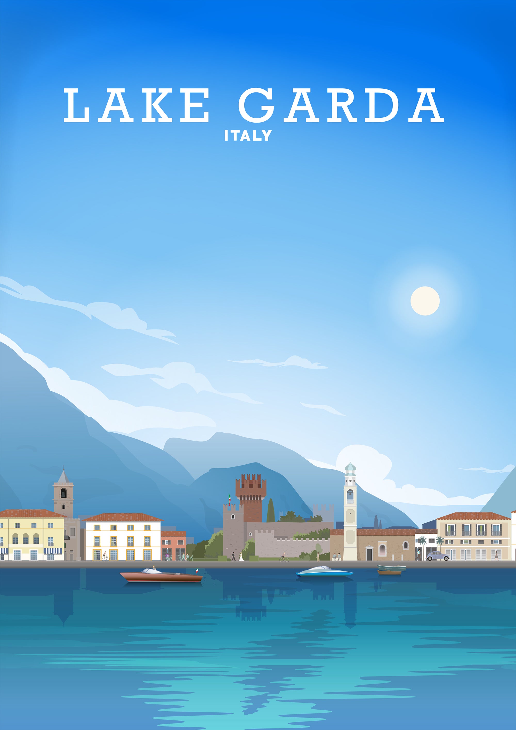 Limited Edition Travel Print: Lake Garda, Italy – Hill View Prints