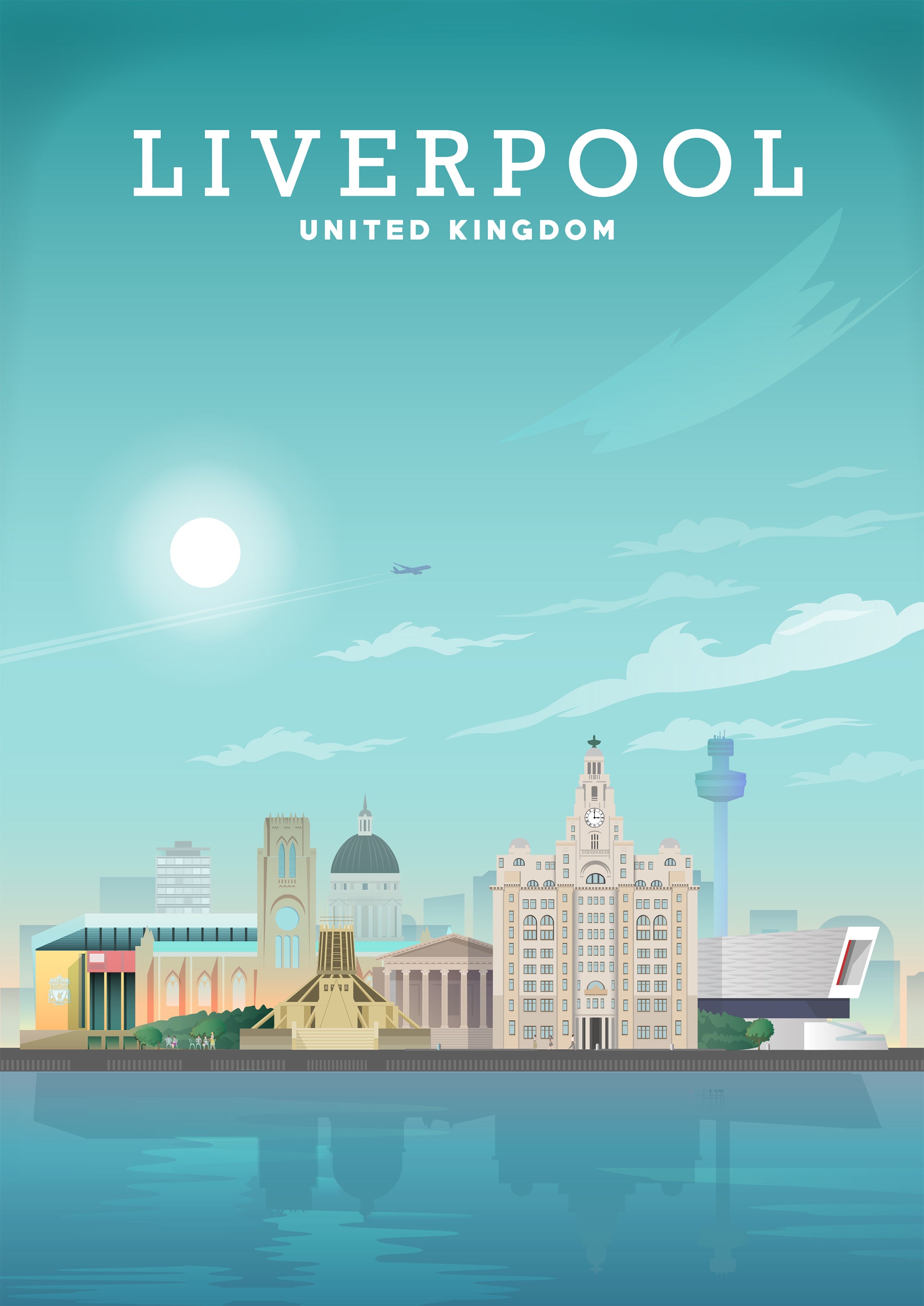Limited Edition Travel Print: Liverpool, England – Hill View Prints