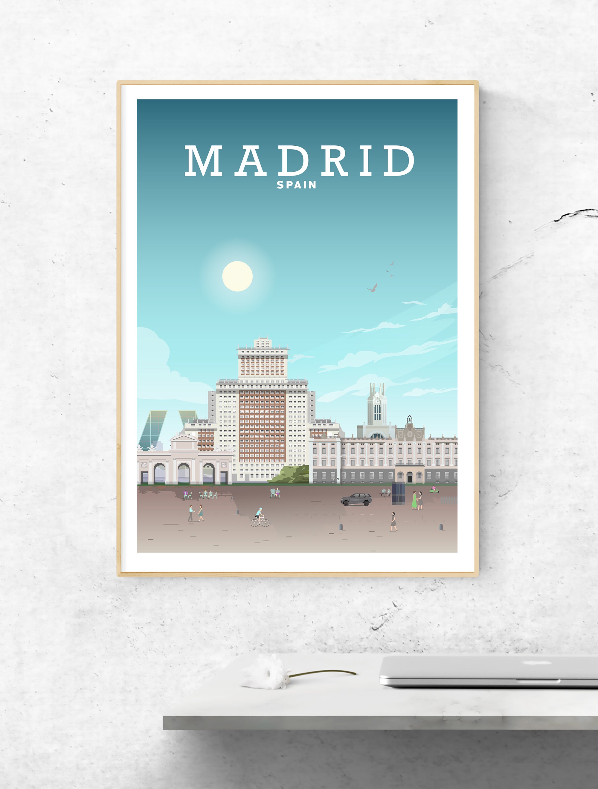 Madrid Poster, Madrid Spain, Spanish Art – Hill View Prints