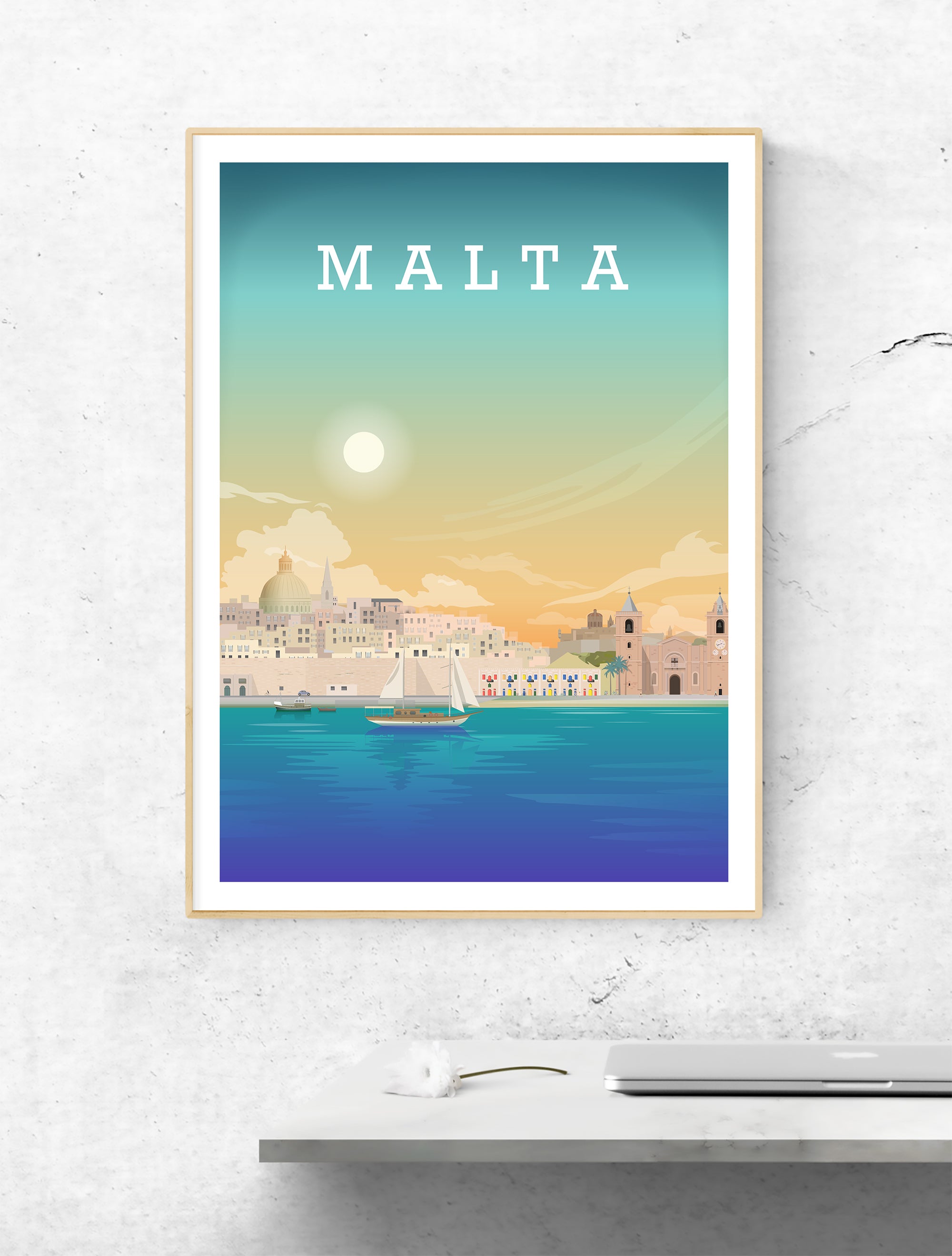 Limited Edition Travel Print: Malta – Hill View Prints