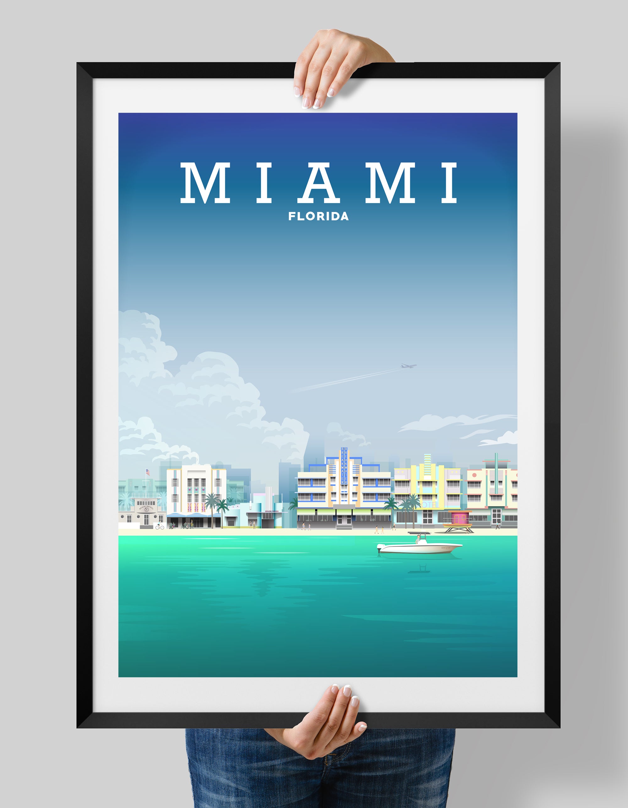 Limited Edition Travel Print: Miami, USA – Hill View Prints