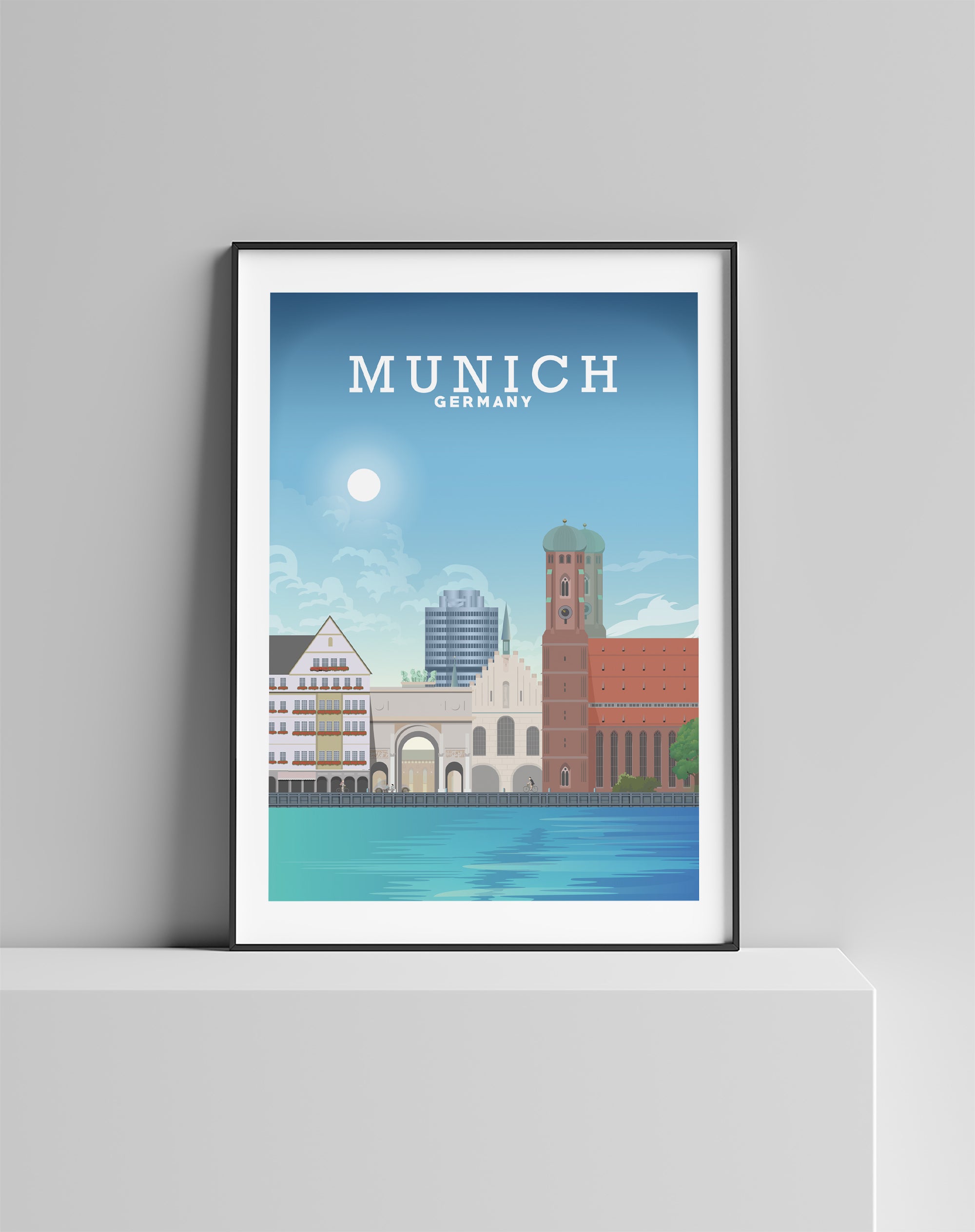 Munich Poster, Munich Print, Germany Travel Art – Hill View Prints