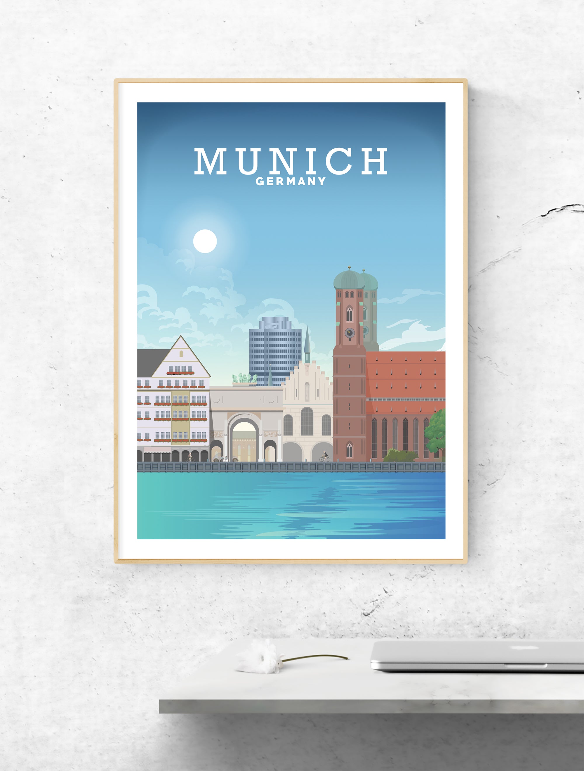Munich Poster, Munich Print, Germany Travel Art – Hill View Prints