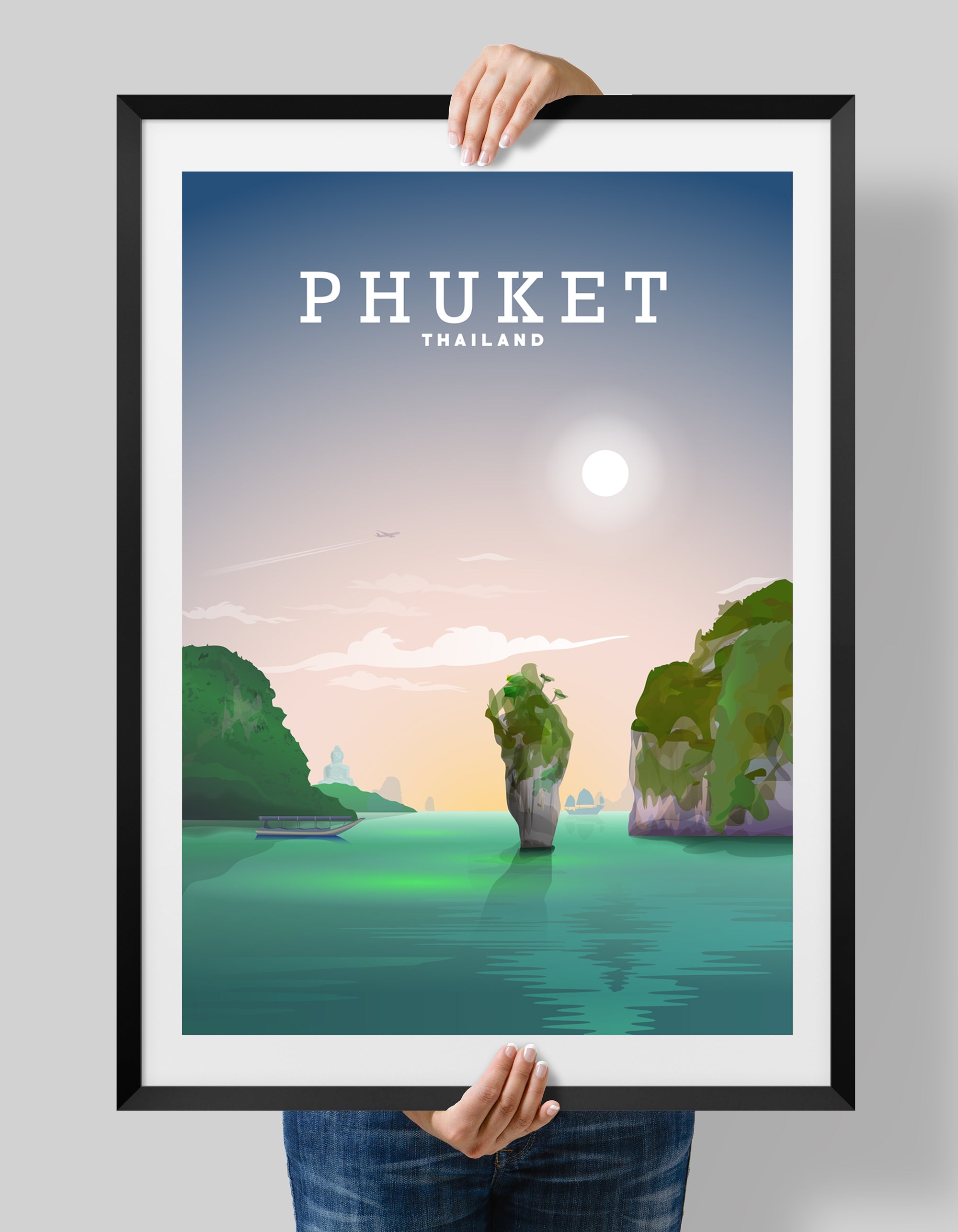 Phuket Poster, Phuket Print, Thailand Gift – Hill View Prints