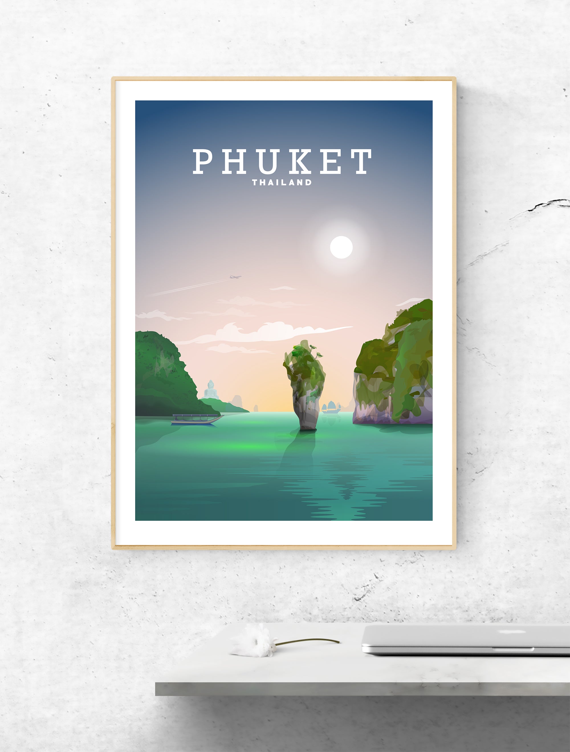 Phuket Poster, Phuket Print, Thailand Gift – Hill View Prints