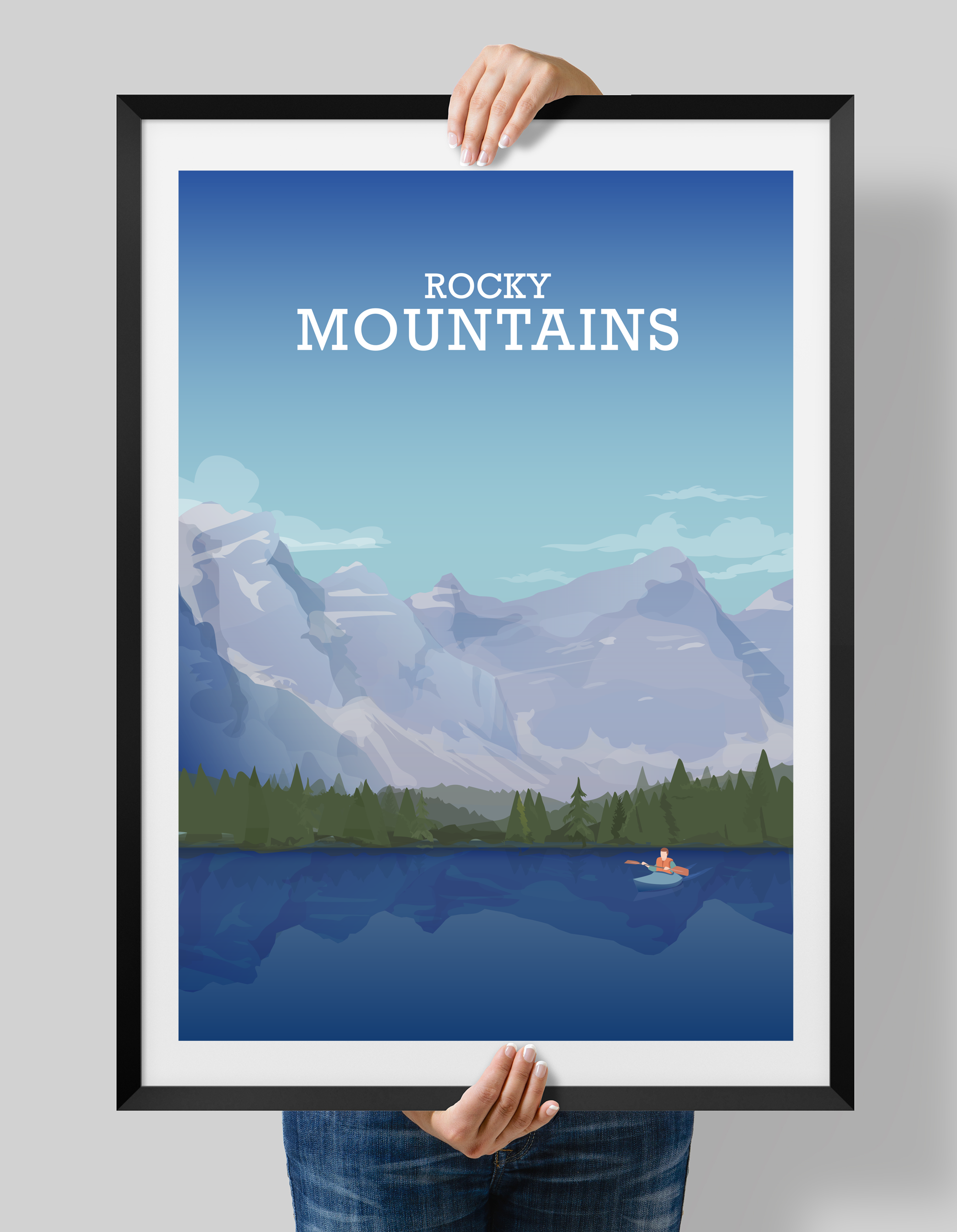 Rocky Mountains, National Park Prints, The Rockies Poster – Hill View ...