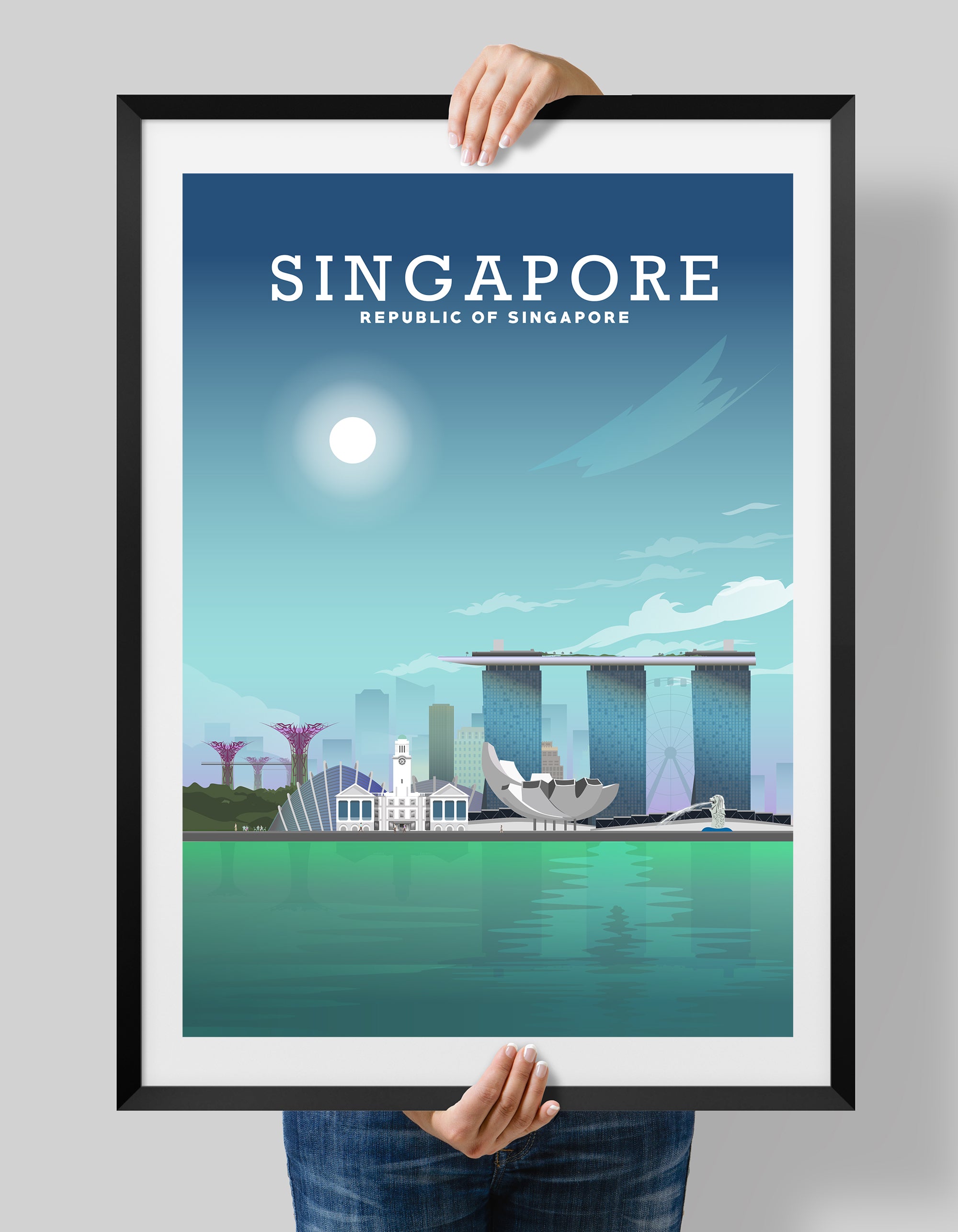 Singapore Print, Singapore Poster, Singapore Art – Hill View Prints