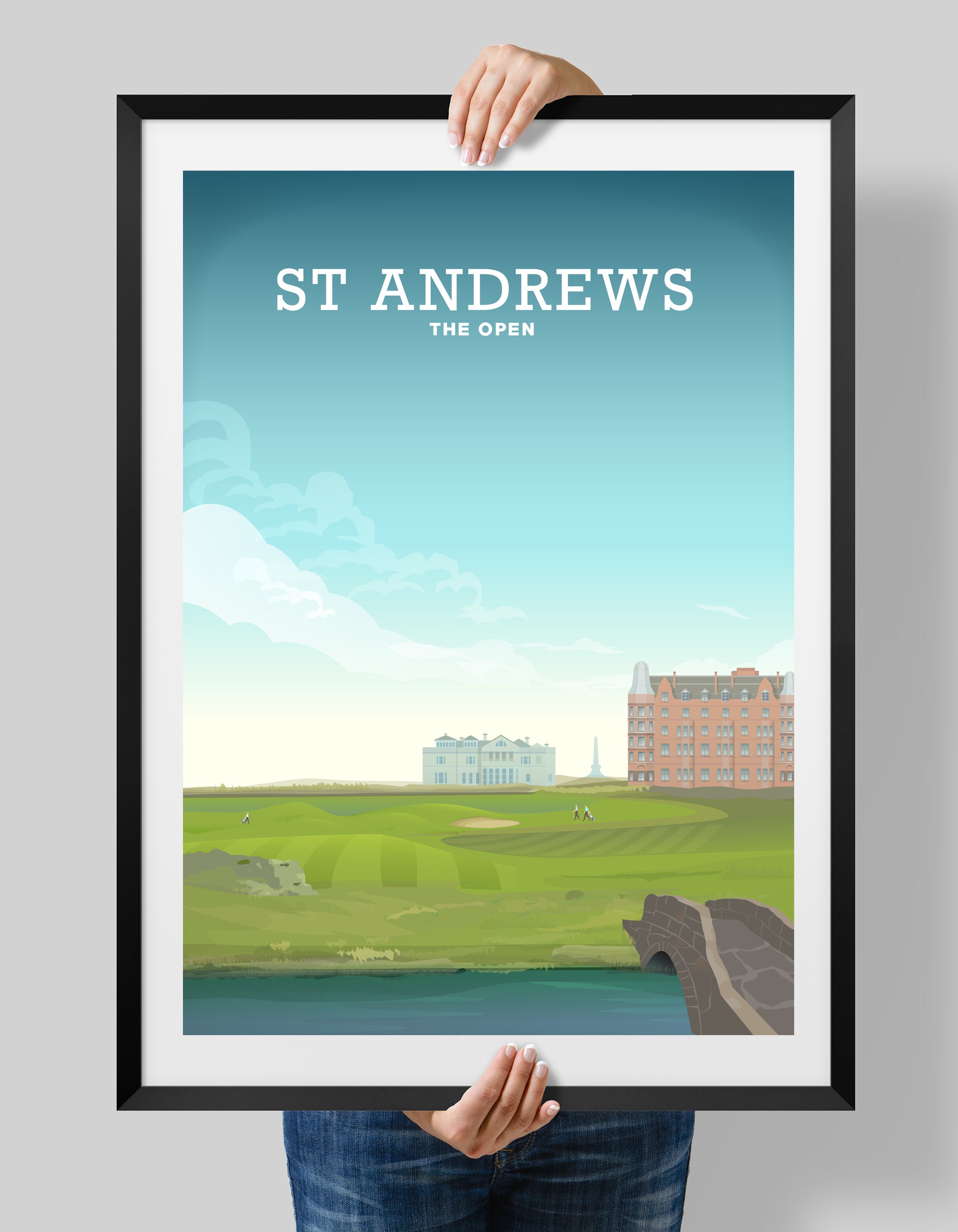 St Andrews Golf Poster, The Open Golf Print – Hill View Prints