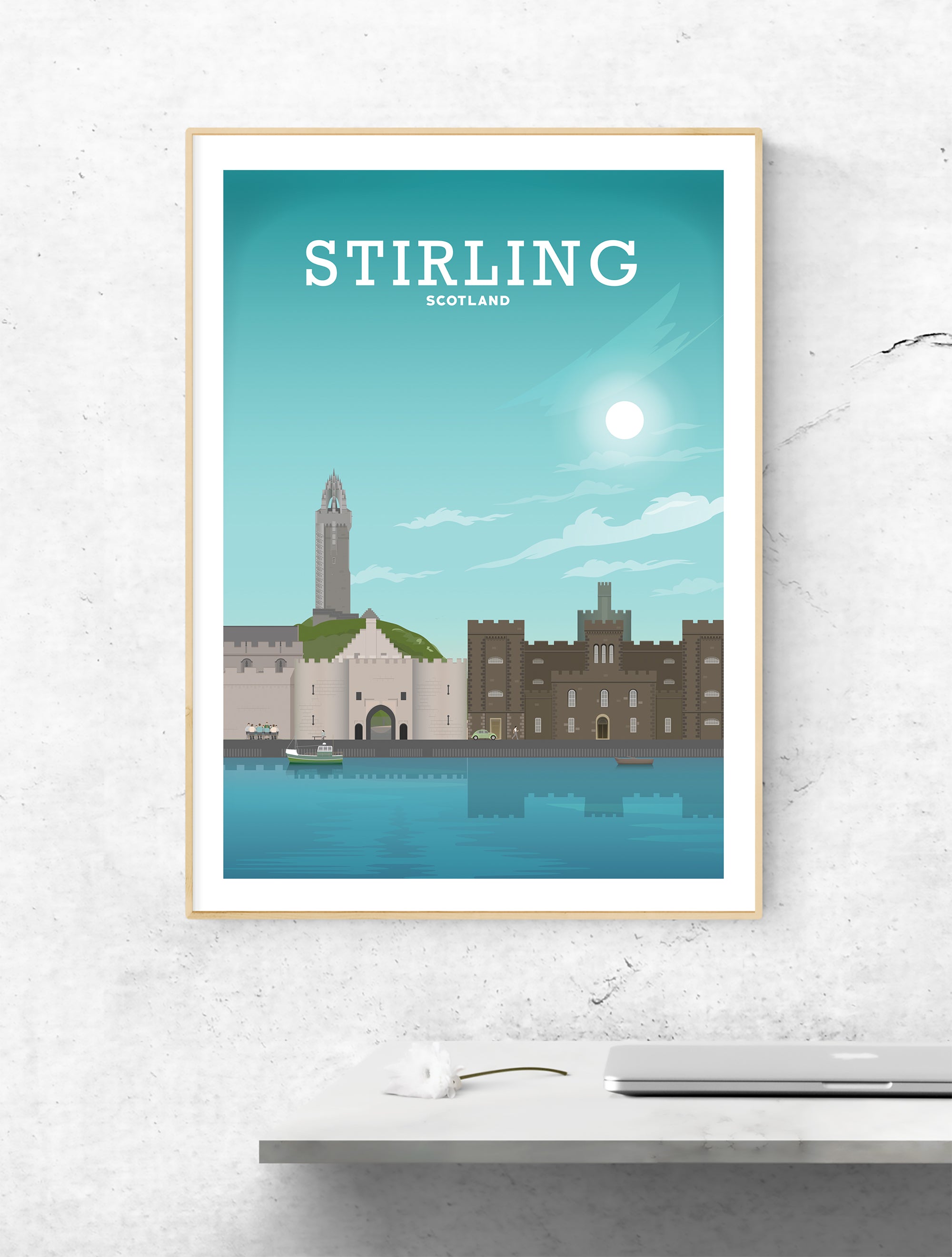 Stirling Scotland, Stirling Poster, Scotland Poster – Hill View Prints