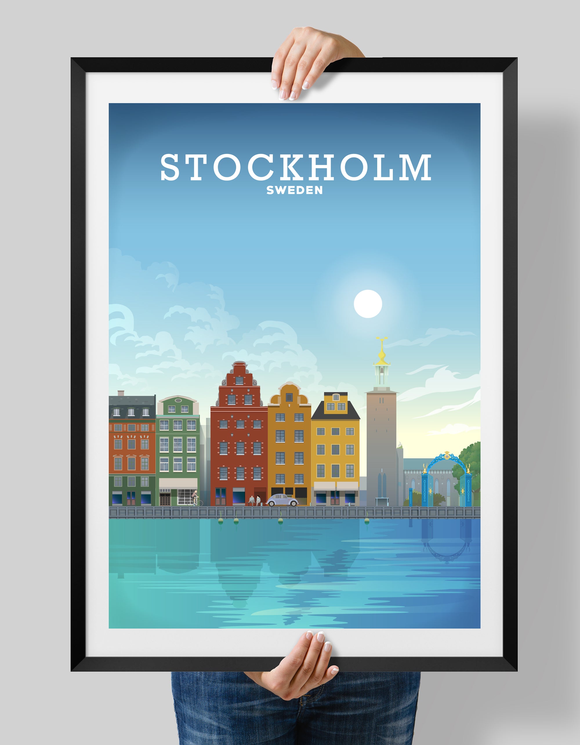 Stockholm Print, Sweden Poster, Stockholm Art – Hill View Prints