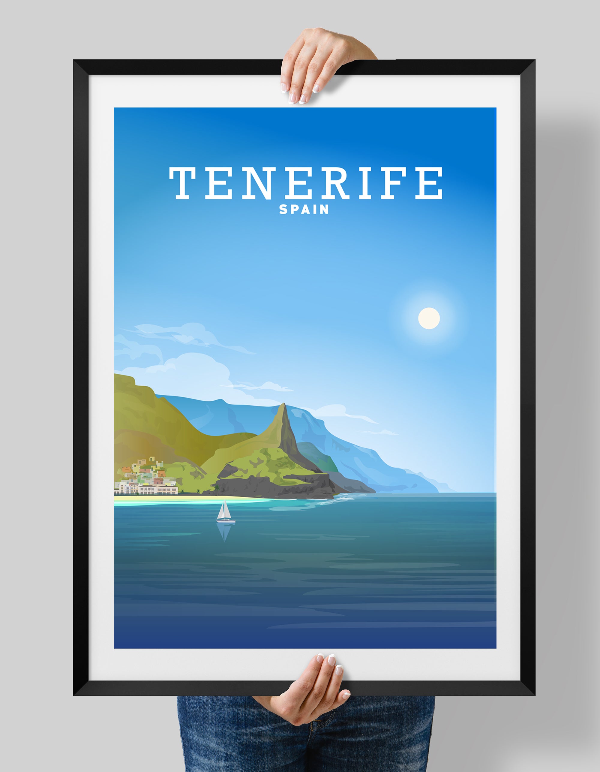 Tenerife Print, Tenerife Poster – Hill View Prints
